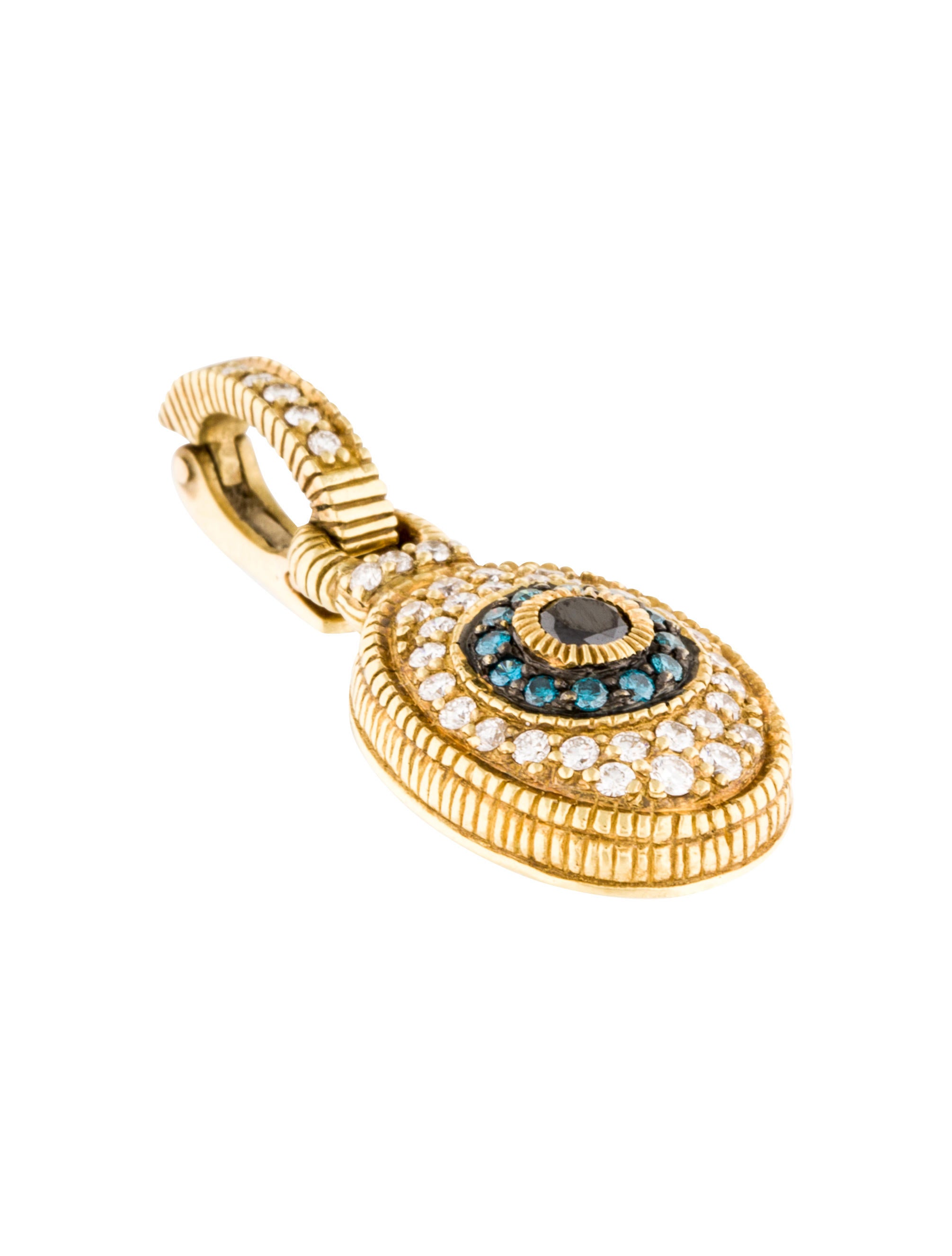 Judith Ripka 18K Evil Eye Pendant - 18K Yellow Gold Pendant Necklace ...