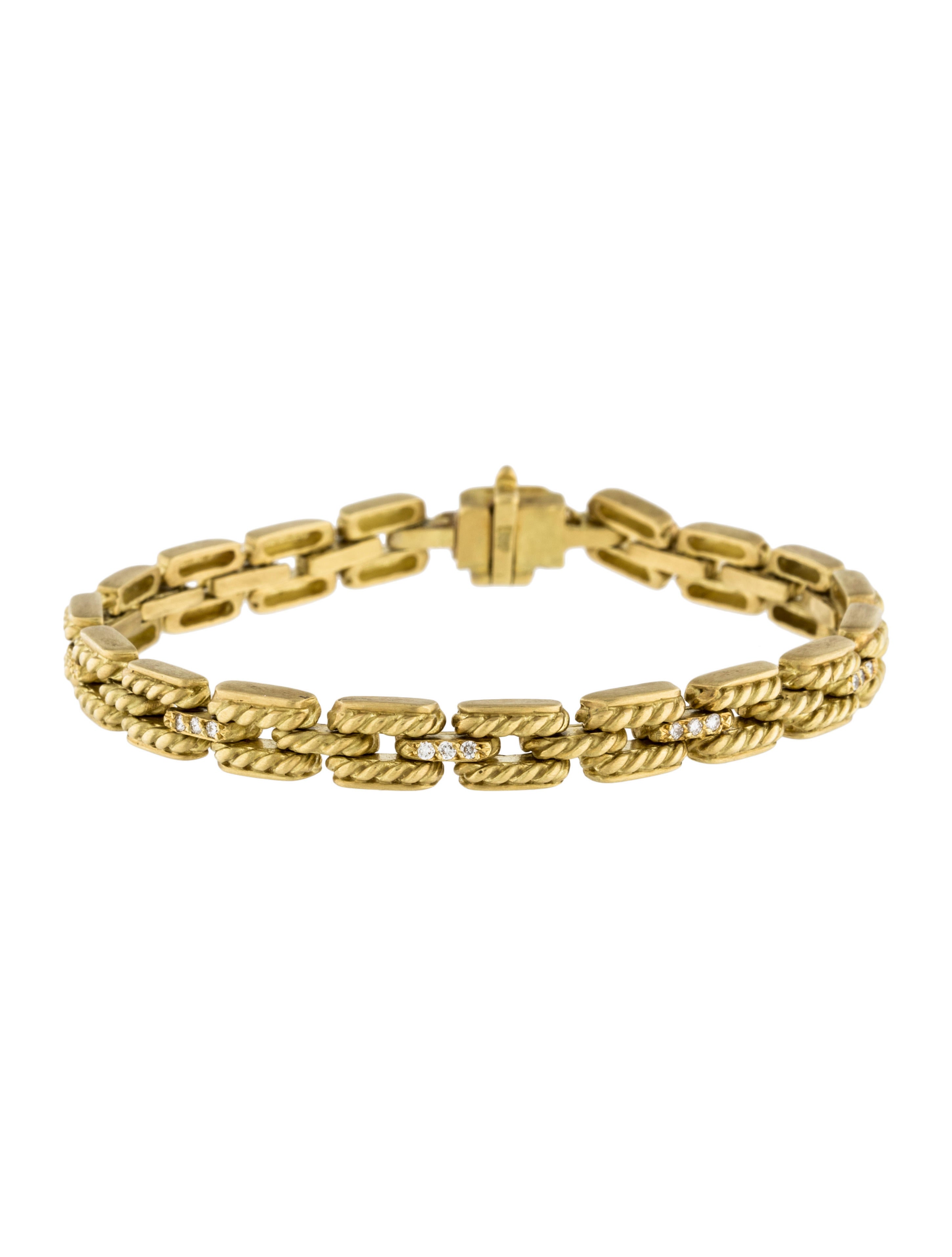 Judith Ripka 18K Diamond Link Bracelet - Bracelets - JRK23638 | The ...