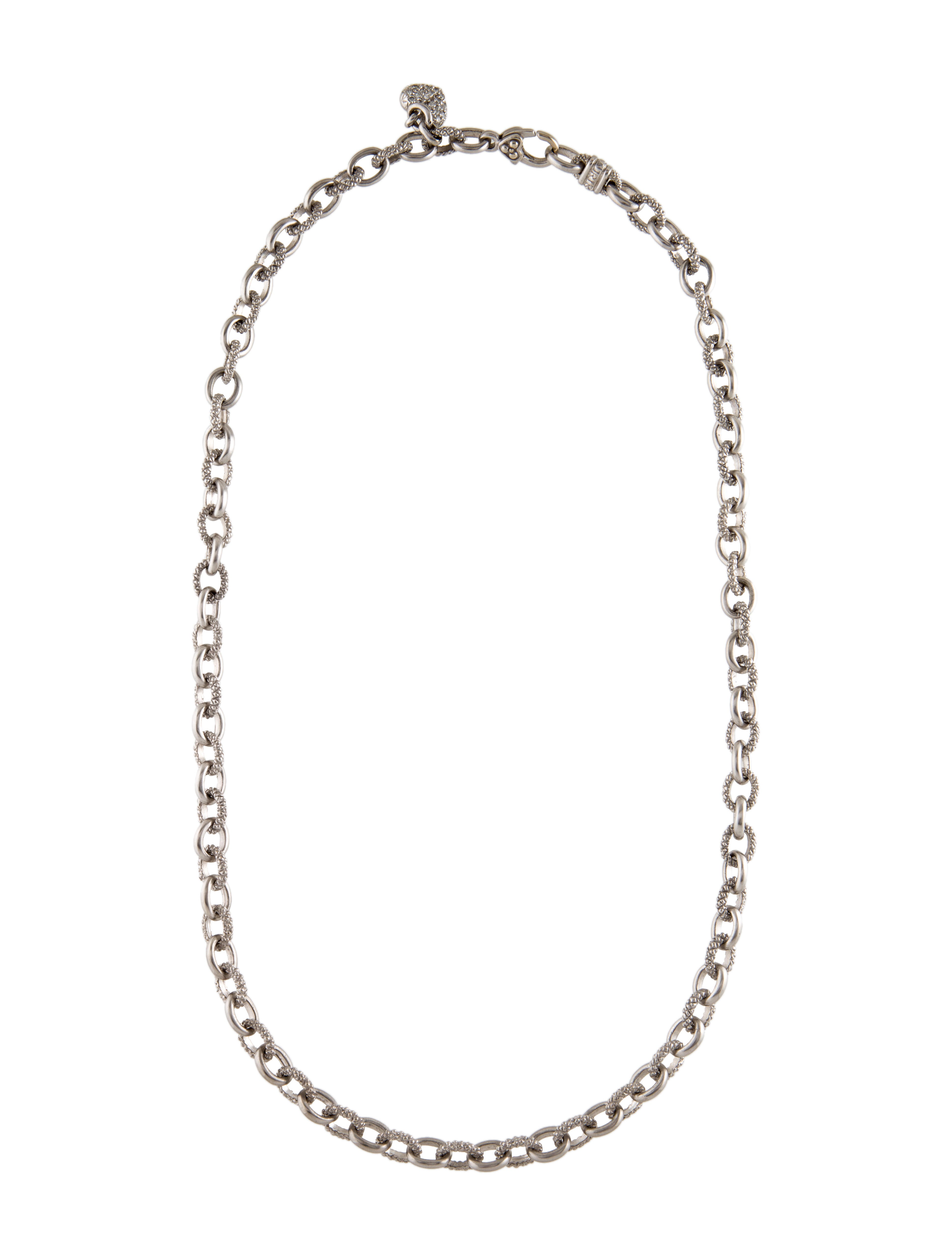 Judith Ripka 18K Diamond Station Necklace - 18K White Gold Chain ...
