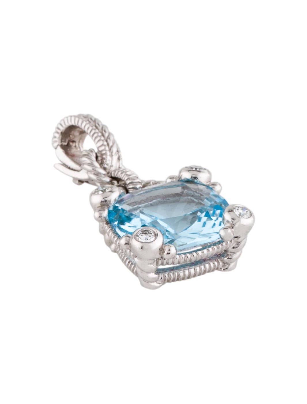 Judith Ripka 18K Diamond & Iolite Maltese Cross Pendant - 18K White ...