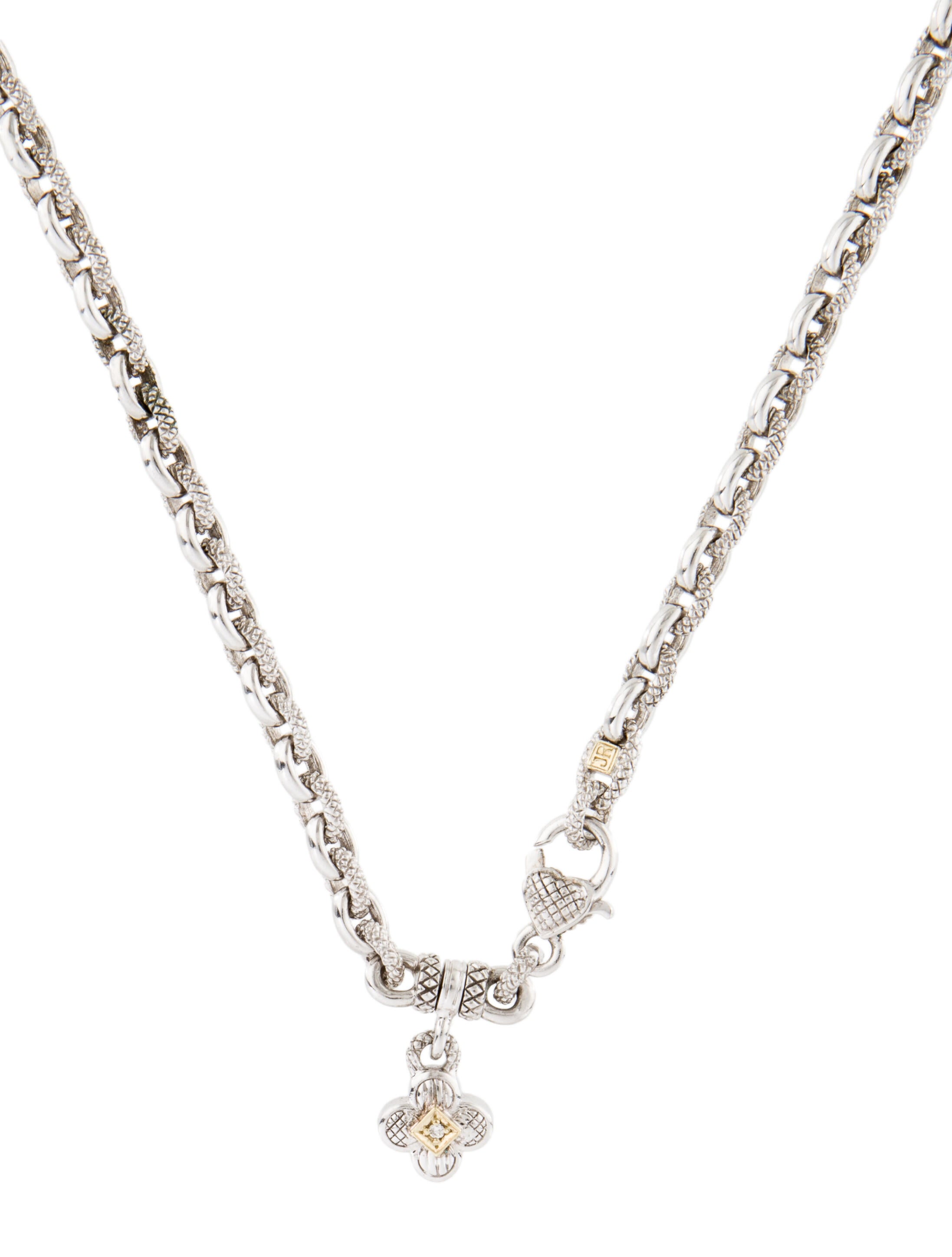 Judith Ripka 18K Diamond & Iolite Maltese Cross Pendant - 18K White ...