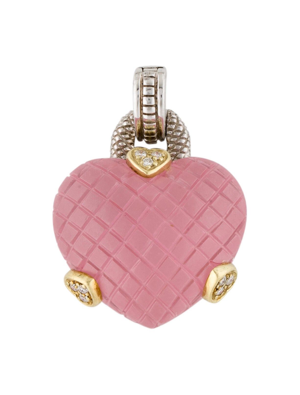 Judith Ripka 18K Diamond Round Pendant Necklace - 18K White Gold ...