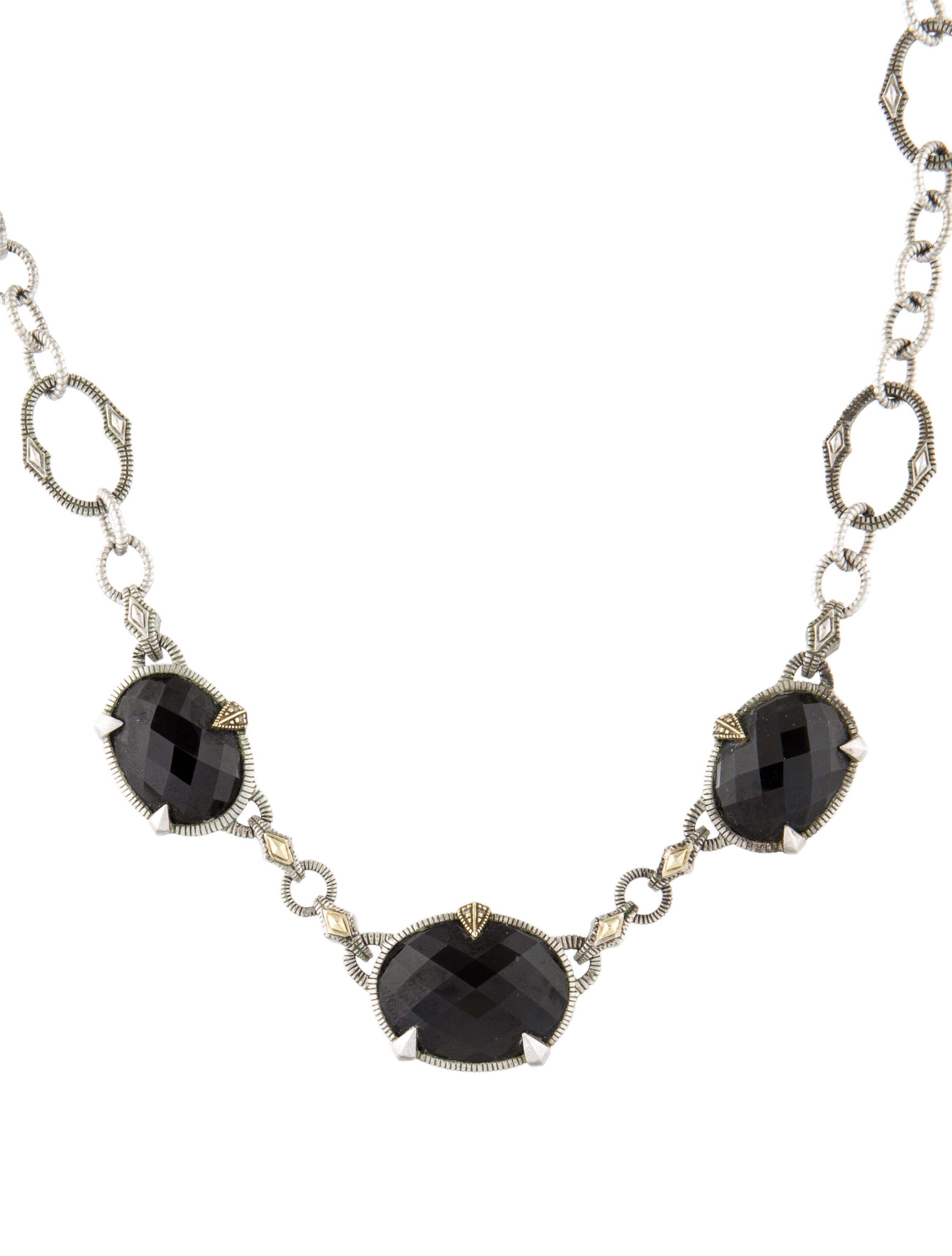 Judith Ripka Two-Tone Triple Spinel Station Necklace - Sterling Silver ...