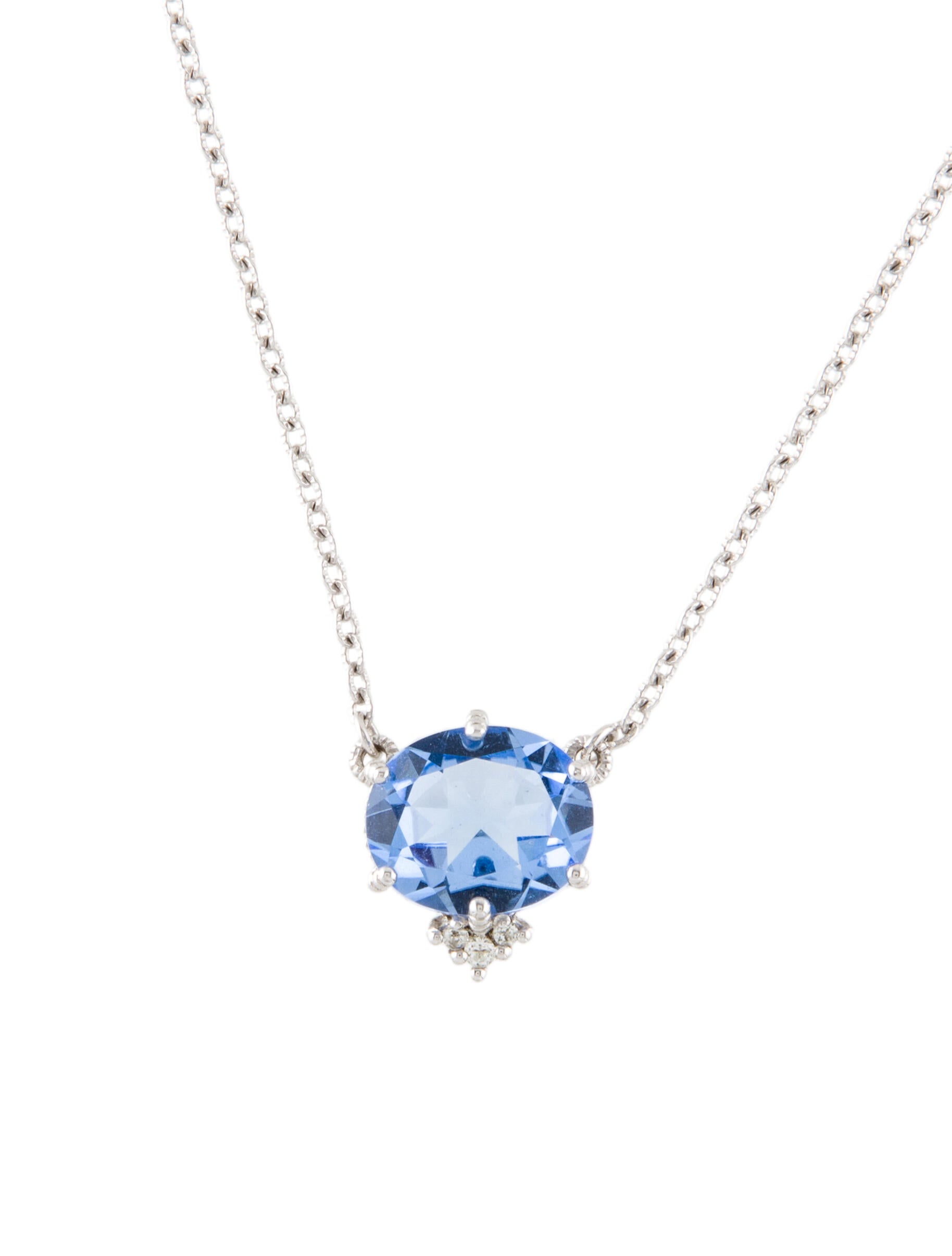 Judith Ripka 18K Synthetic Green Quartz Pendant Necklace - 18K Yellow ...