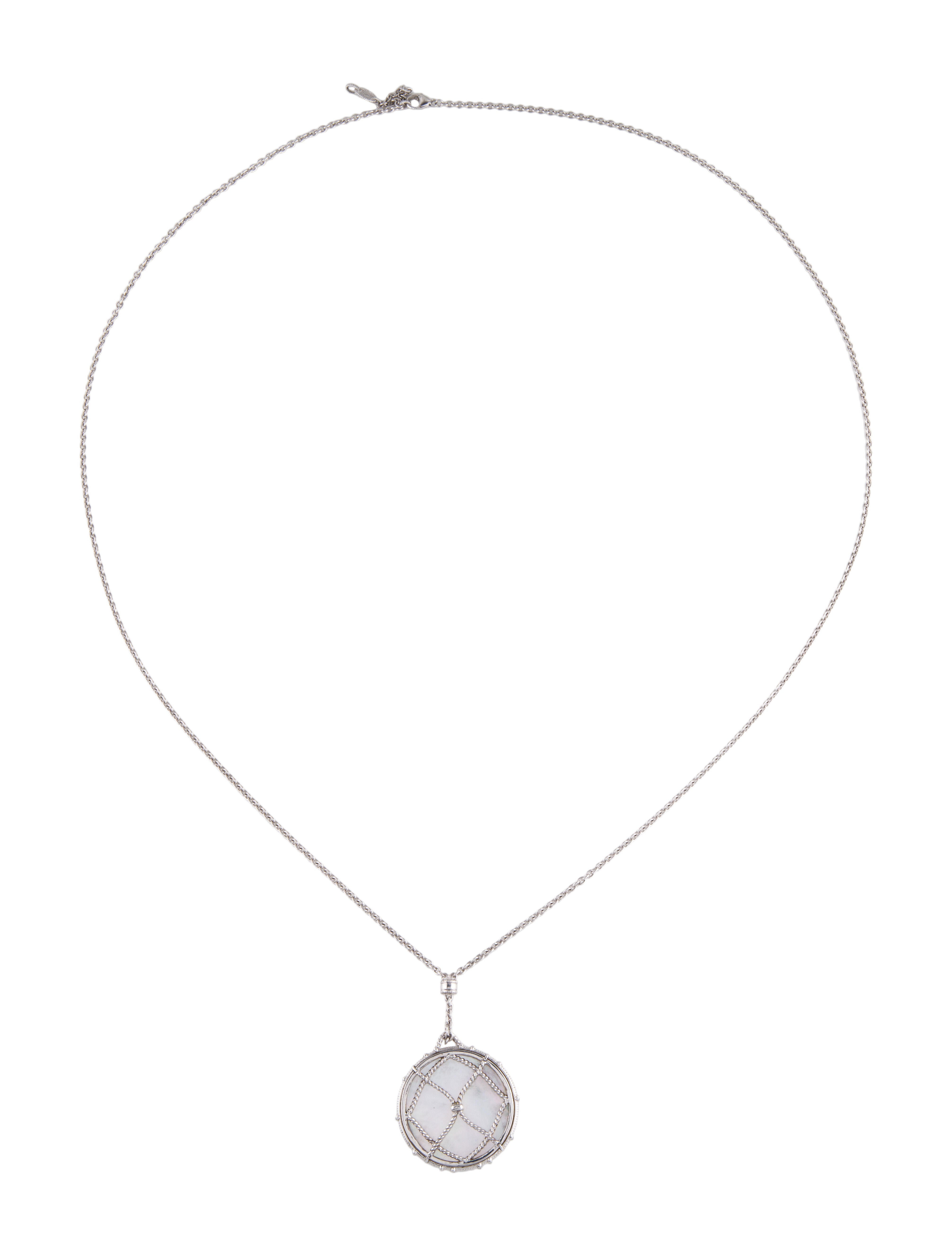 Judith Ripka Mother of Pearl Isola Pendulum Pendant Necklace - Pendant ...