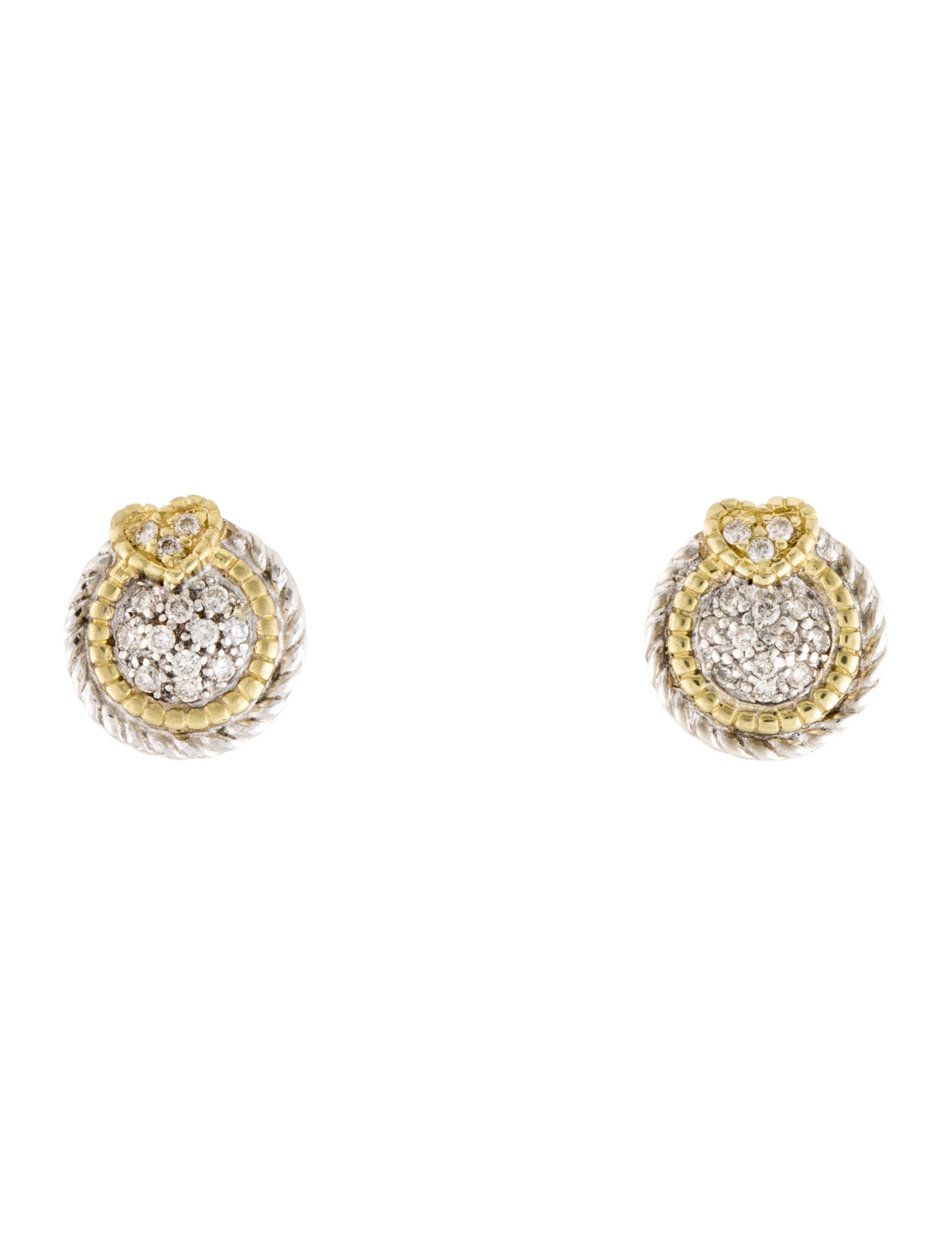Judith Ripka Diamond Drop Earrings - 18K Yellow Gold Drop, Earrings ...