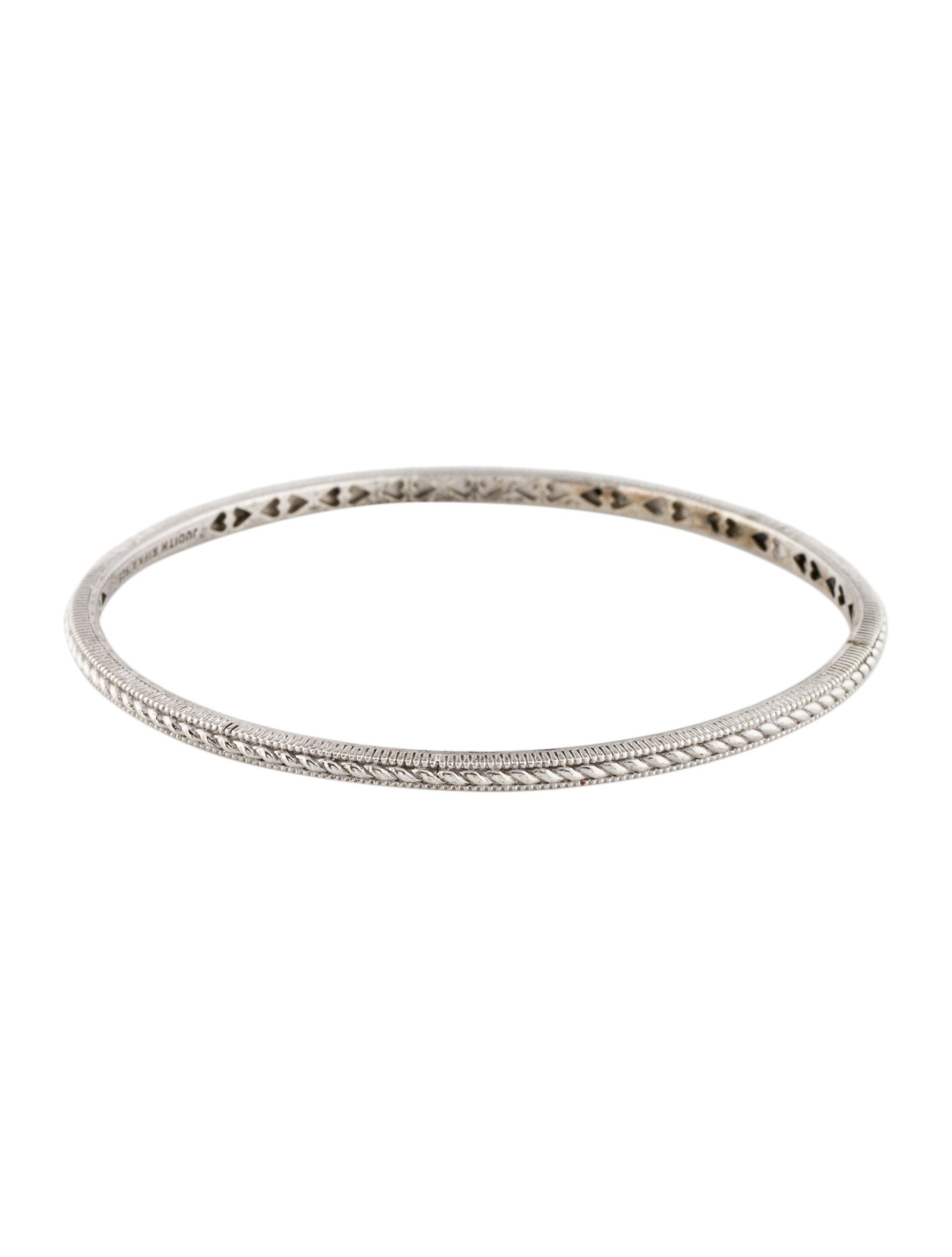 Judith Ripka Textured Bangle - Sterling Silver Bangle, Bracelets ...