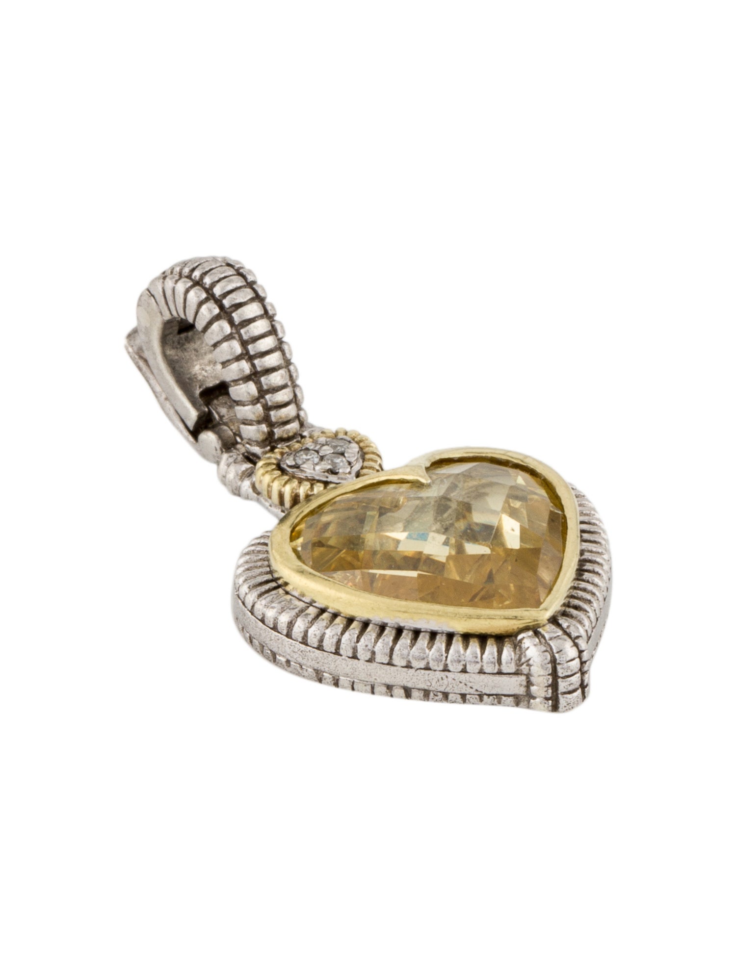 Judith Ripka Diamond Enhancer Pendant - 18K Yellow Gold Pendant, Charms ...