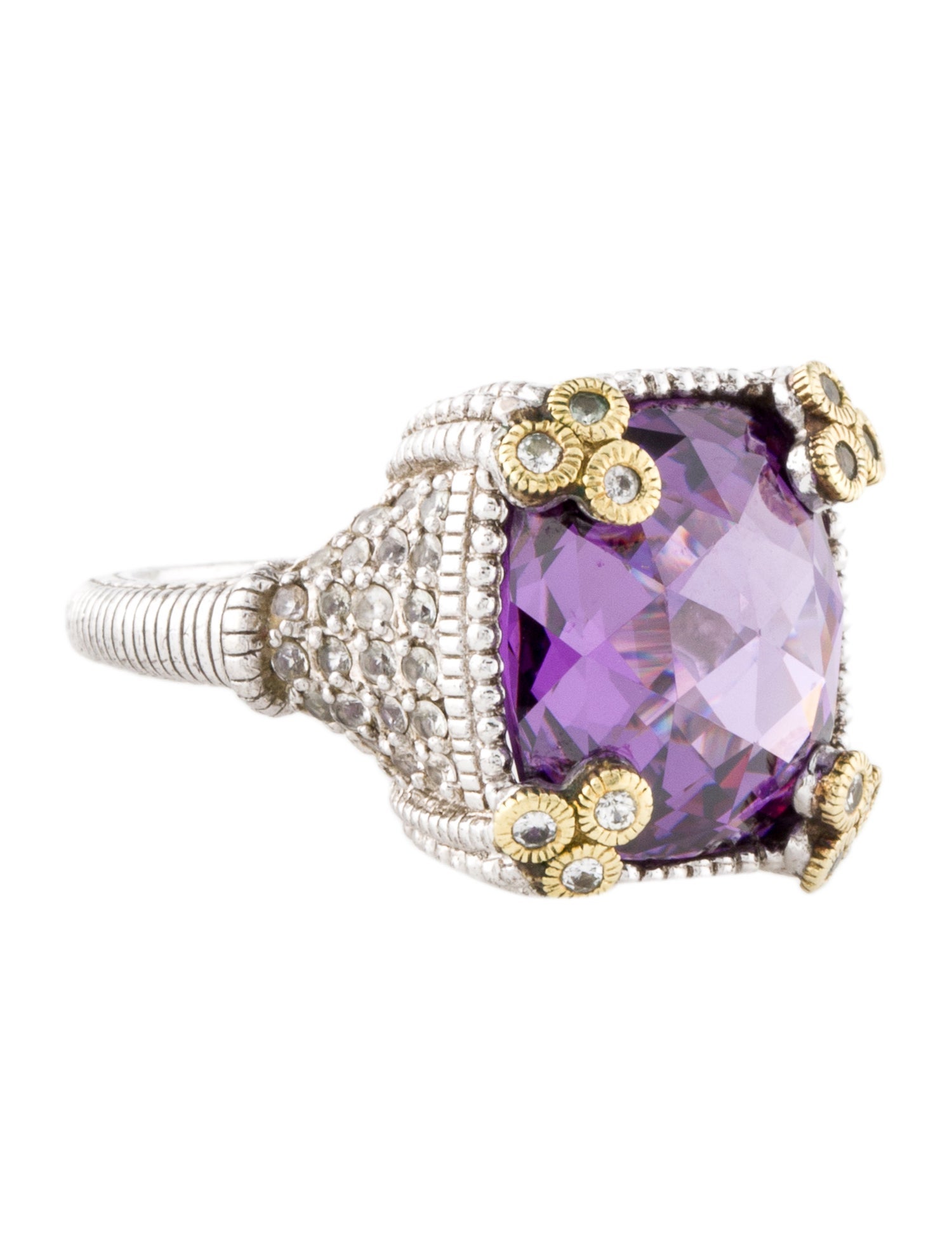 Stephen Dweck Topaz & Mother of Pearl Flower Cocktail Ring - Sterling ...