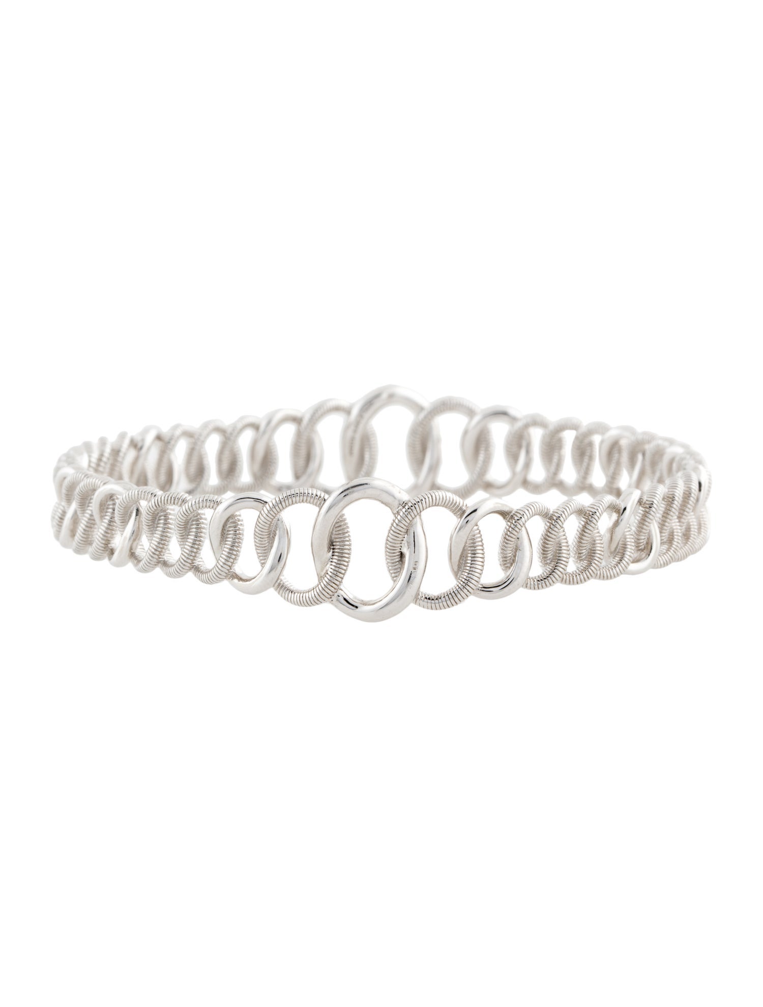 Judith Ripka Eternity Interlocking Multi Link Bangle Bracelet ...