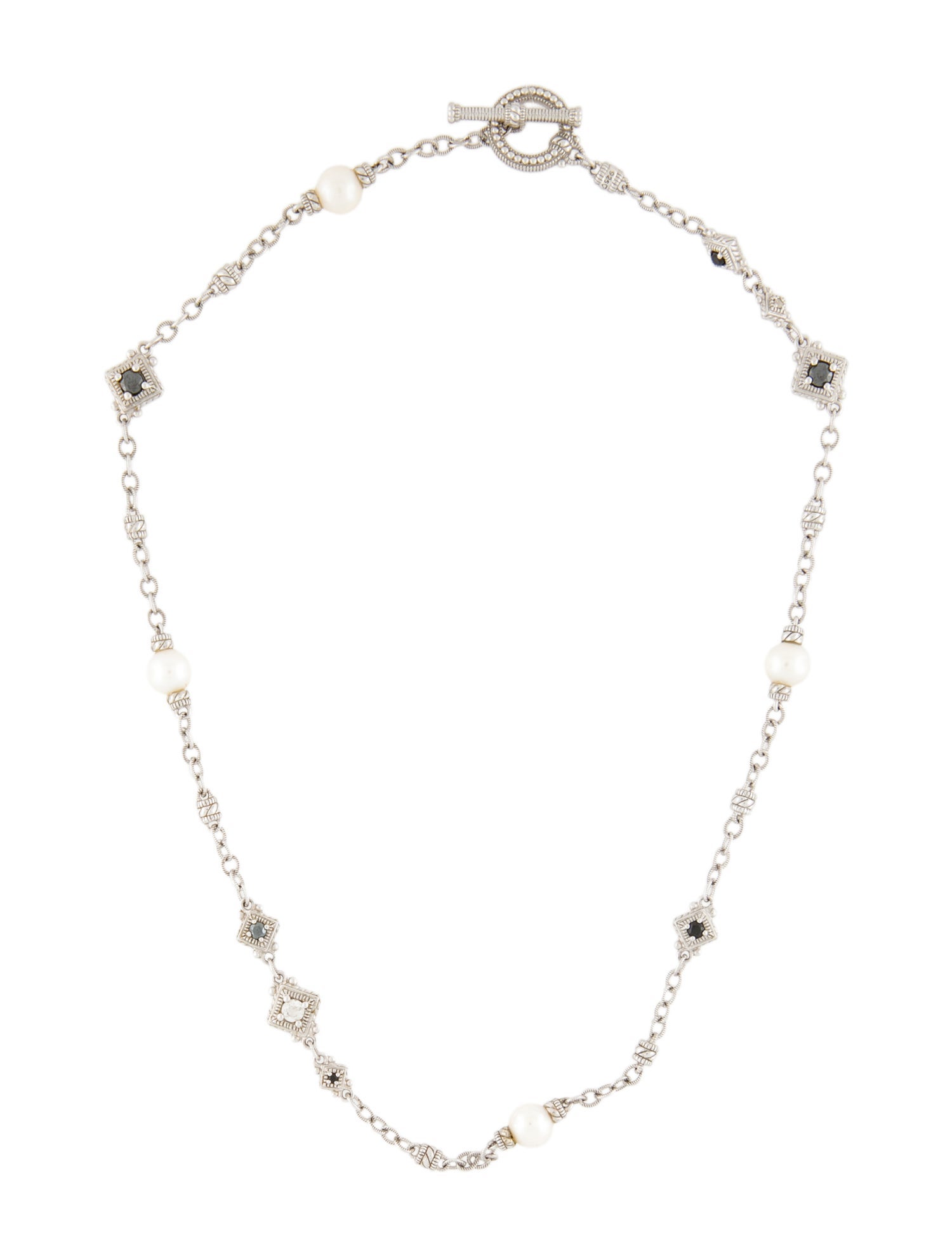 Judith Ripka Pearl & Multistone Station Necklace - Sterling Silver ...