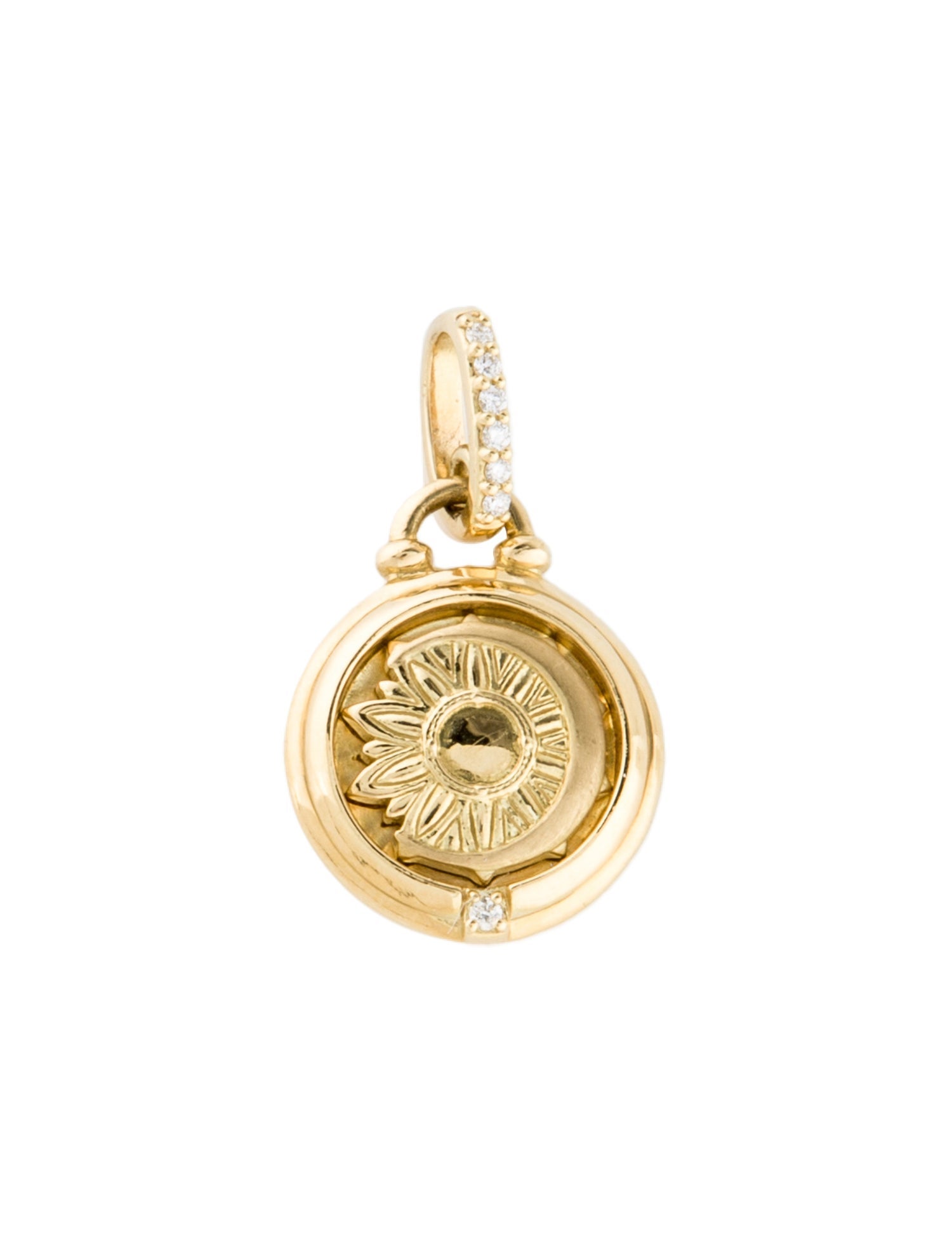 Judith Ripka 18K Diamond Little Luxuries Sun & Moon Medallion - 18K ...