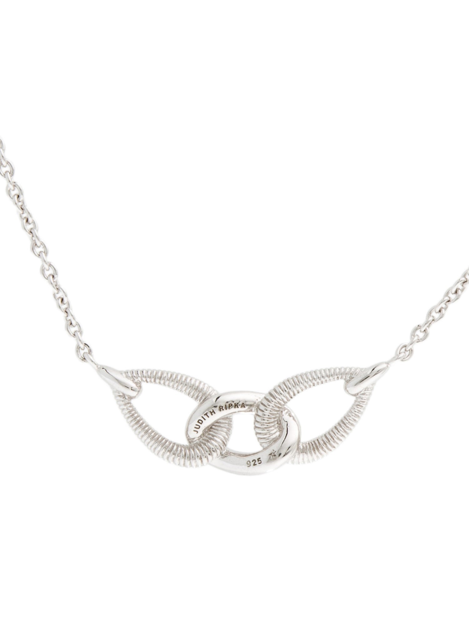 Judith Ripka Eternity Interlocking Link Necklace - Sterling Silver ...