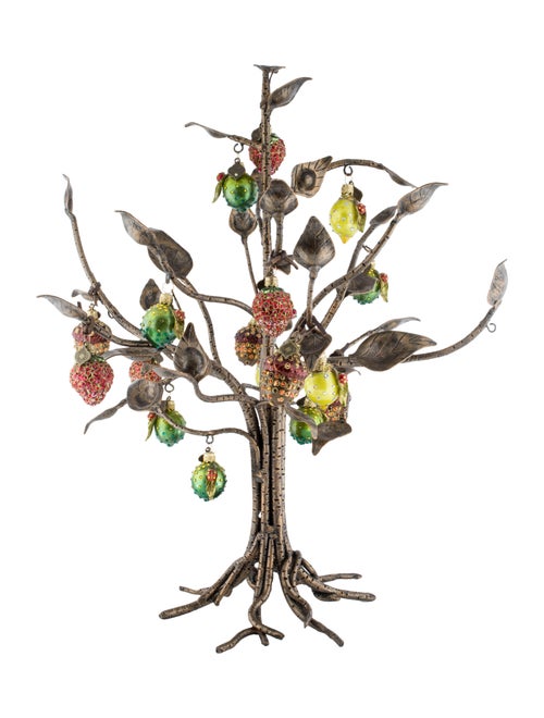 Jay Strongwater Holiday Tree With Ornaments - Decor & Accessories ...