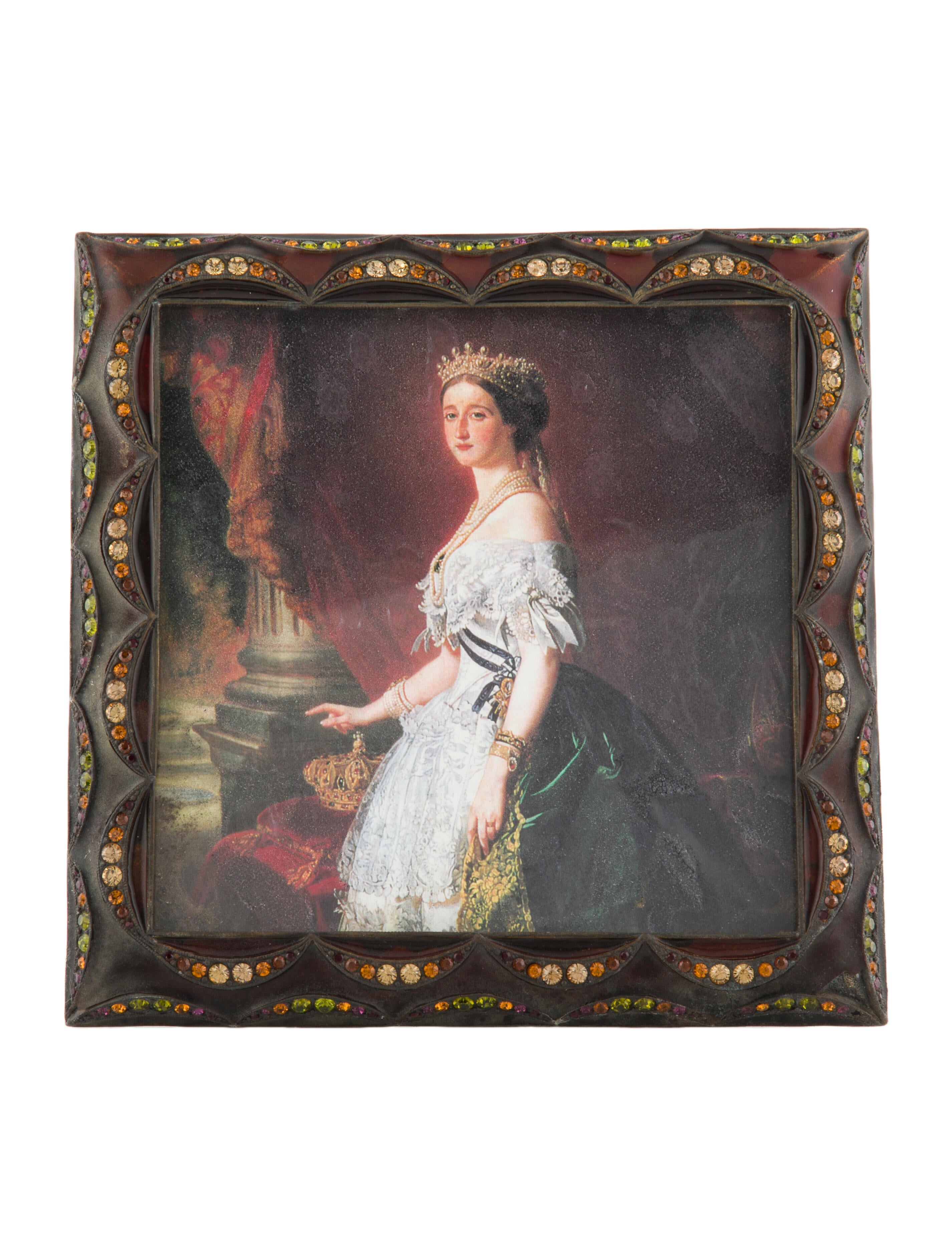 Jay Strongwater Crystal Embellished Picture Frame - Gold Decorative ...