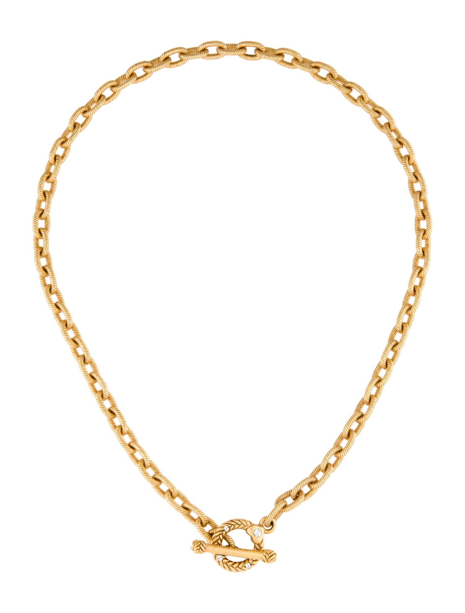 Jay Strongwater Crystal Jeanne Toggle Chain Necklace - Gold-Tone Metal ...