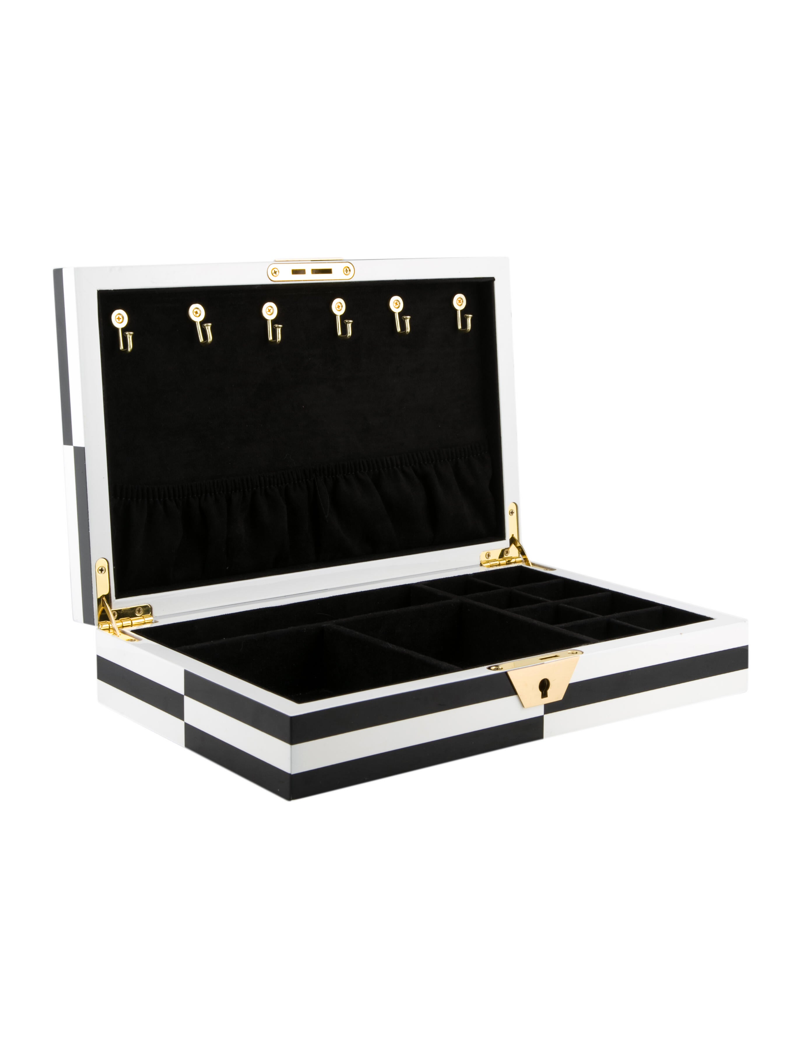 Jonathan Adler Op Art Jewelry Box - Black Decorative Accents, Decor ...