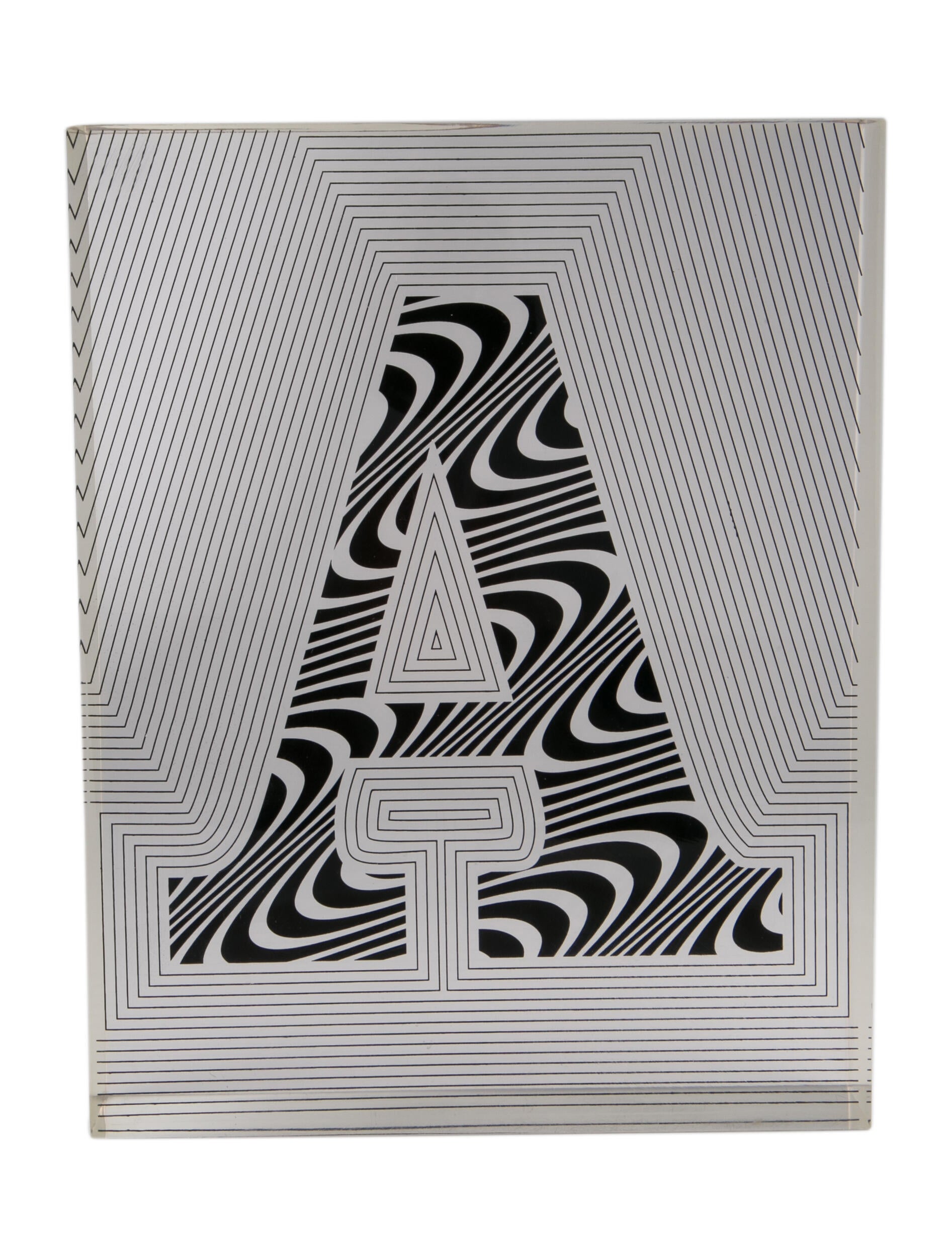 Jonathan Adler Block Letter A Decorative Sculpture - Black Decorative ...