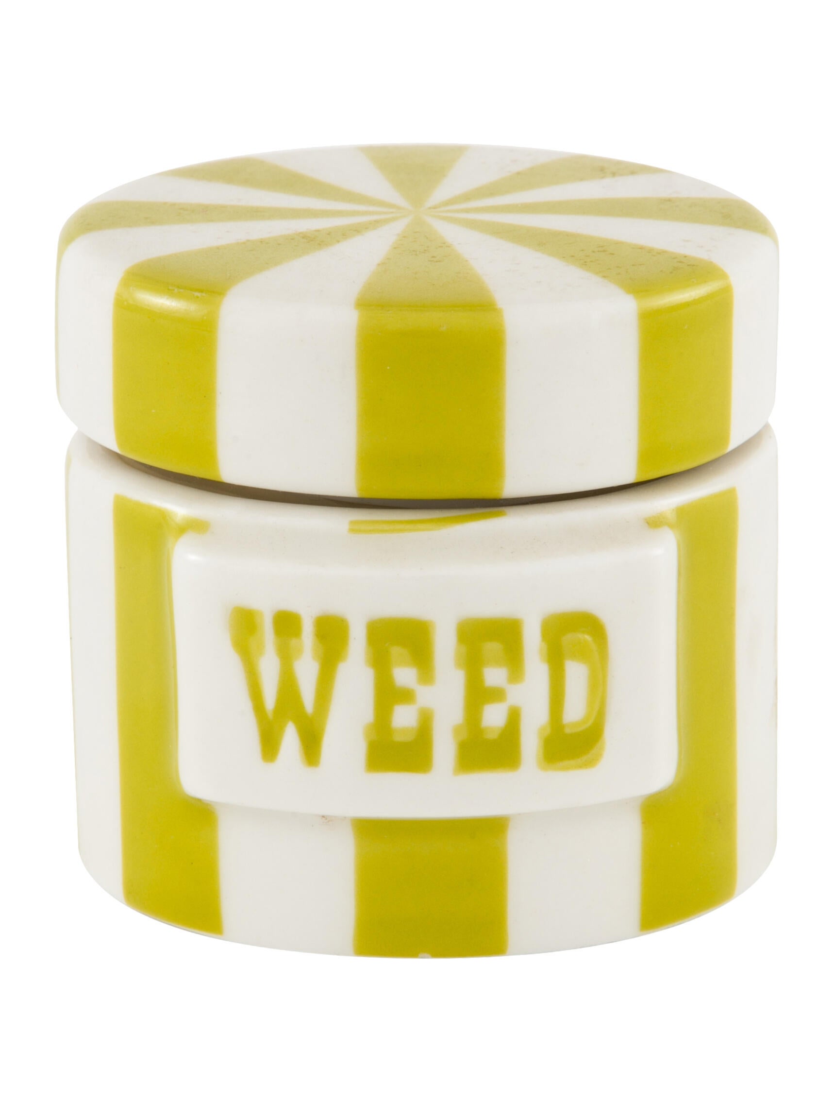 Jonathan Adler Vice Weed Mini Canister - Green Decorative Accents ...