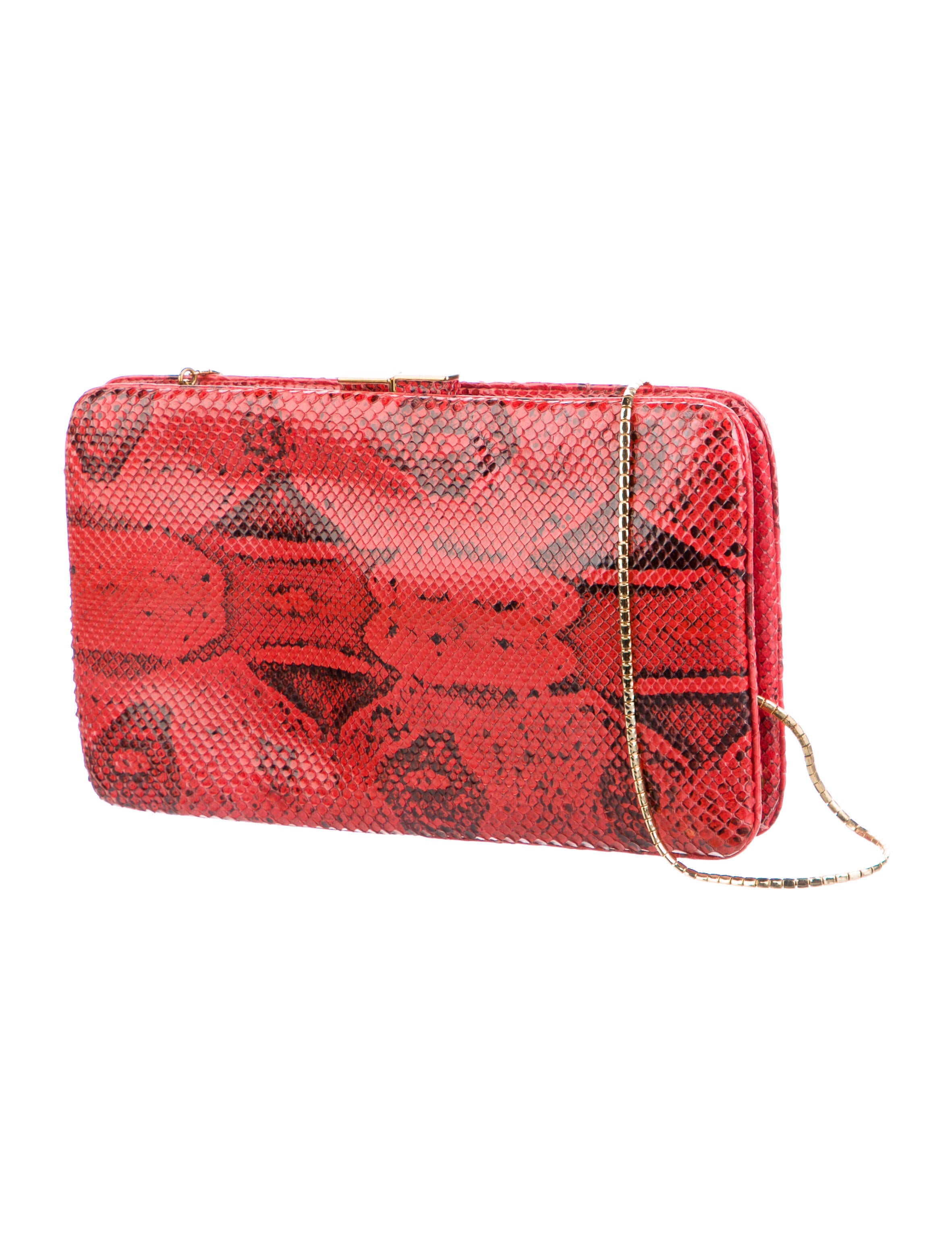 Judith Leiber Ruched Evening Bag - Burgundy Evening Bags, Handbags ...