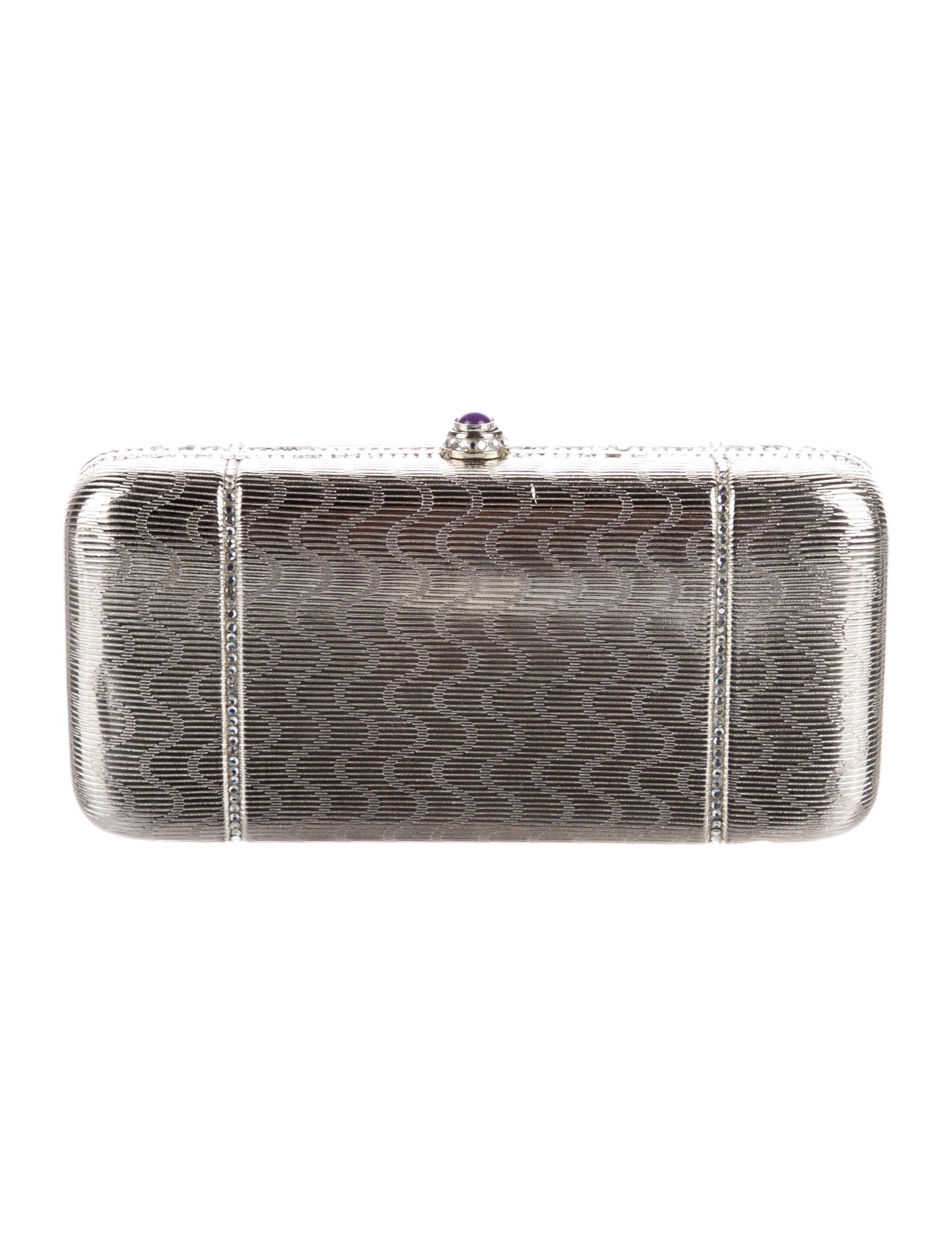 Judith Leiber Crystal-Embellished Minaudière - Metallic Clutches ...