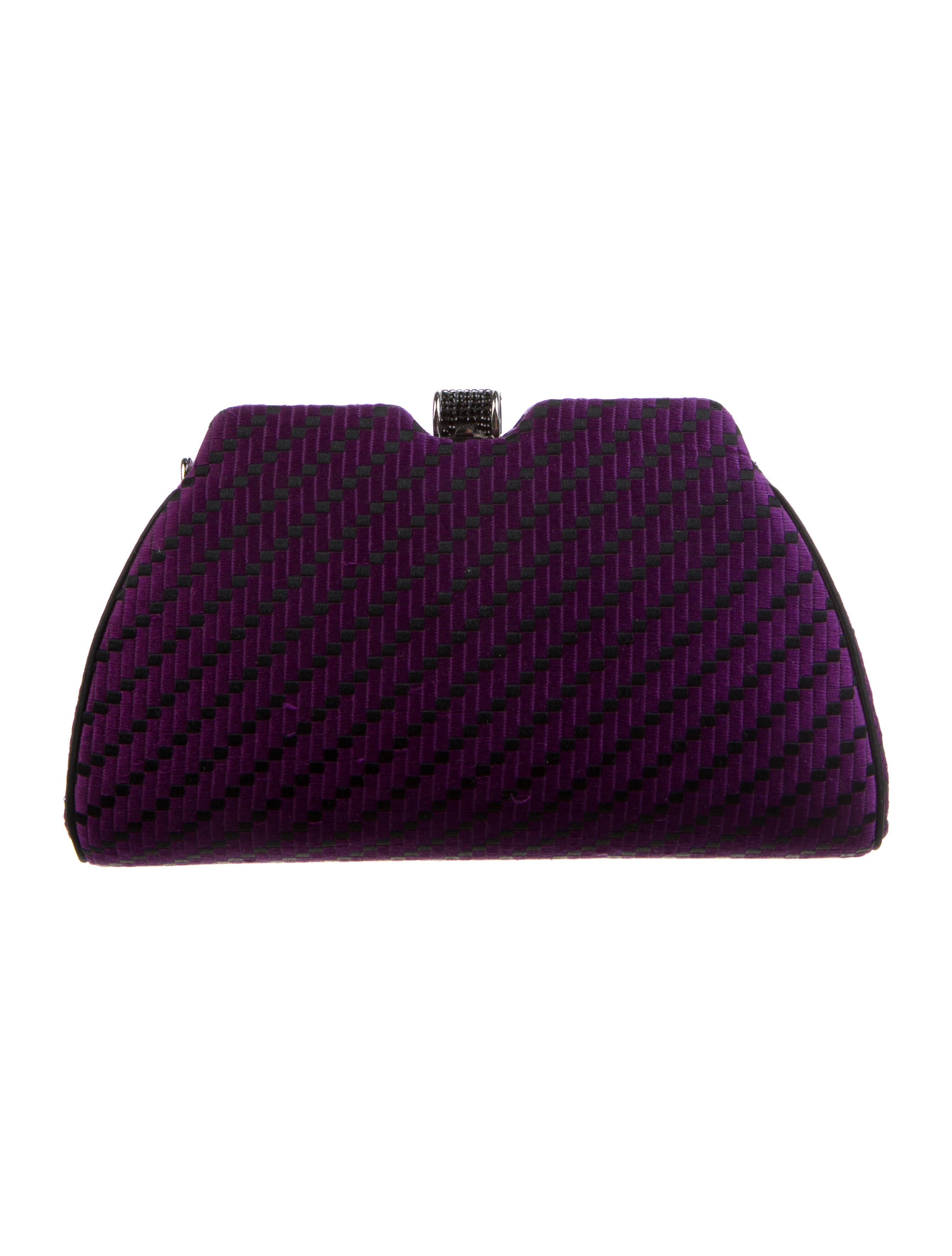 Judith Leiber Crystal-Embellished Box Clutch - Purple Clutches ...