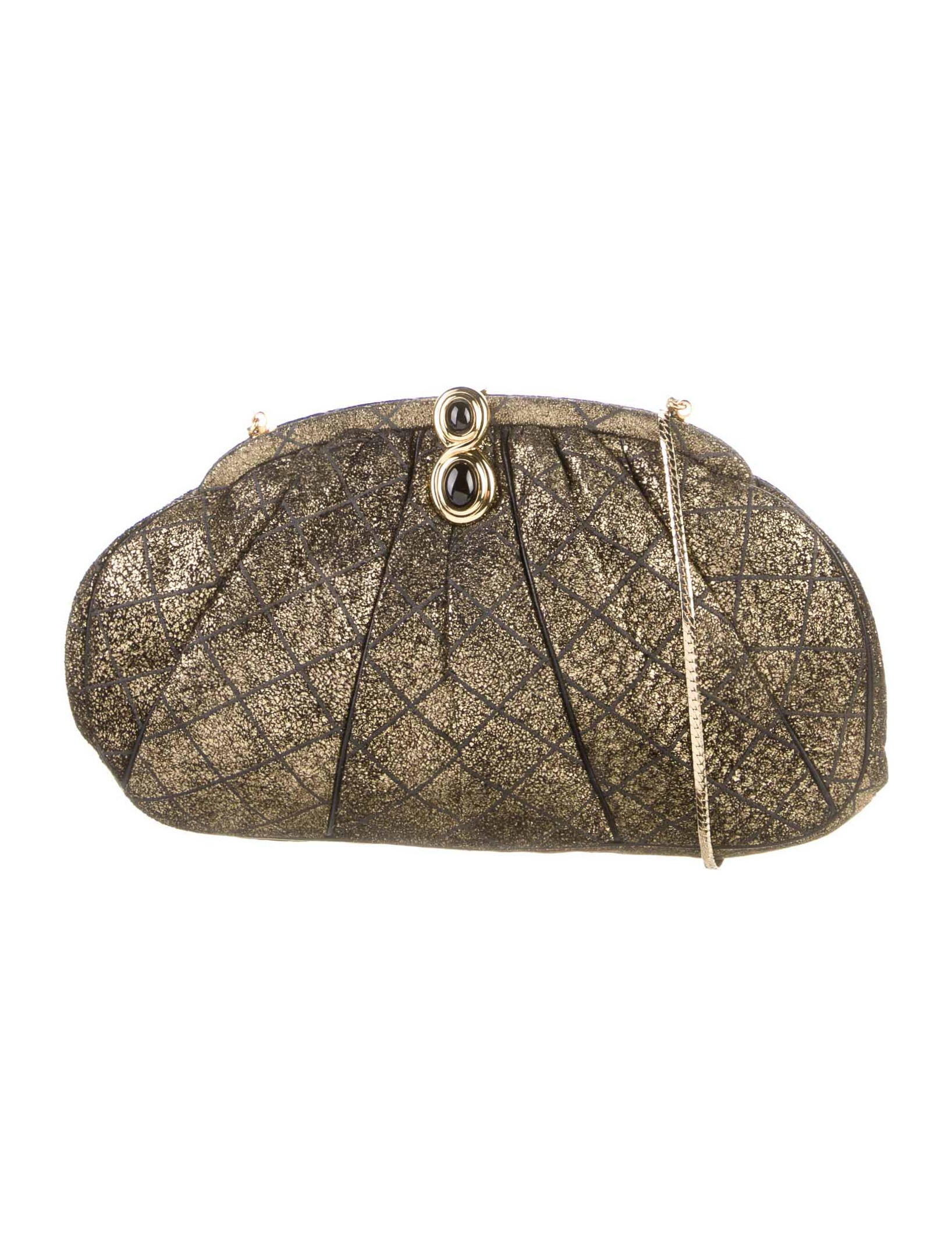 Judith Leiber Evening Bag - Gold Evening Bags, Handbags - JUD22215 ...