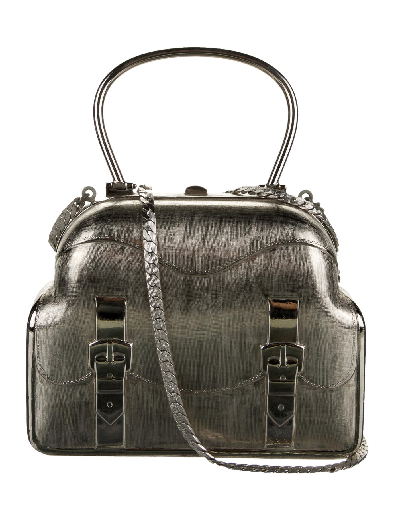 Judith Leiber Metal Mini Bag - Silver Mini Bags, Handbags - JUD57591 ...