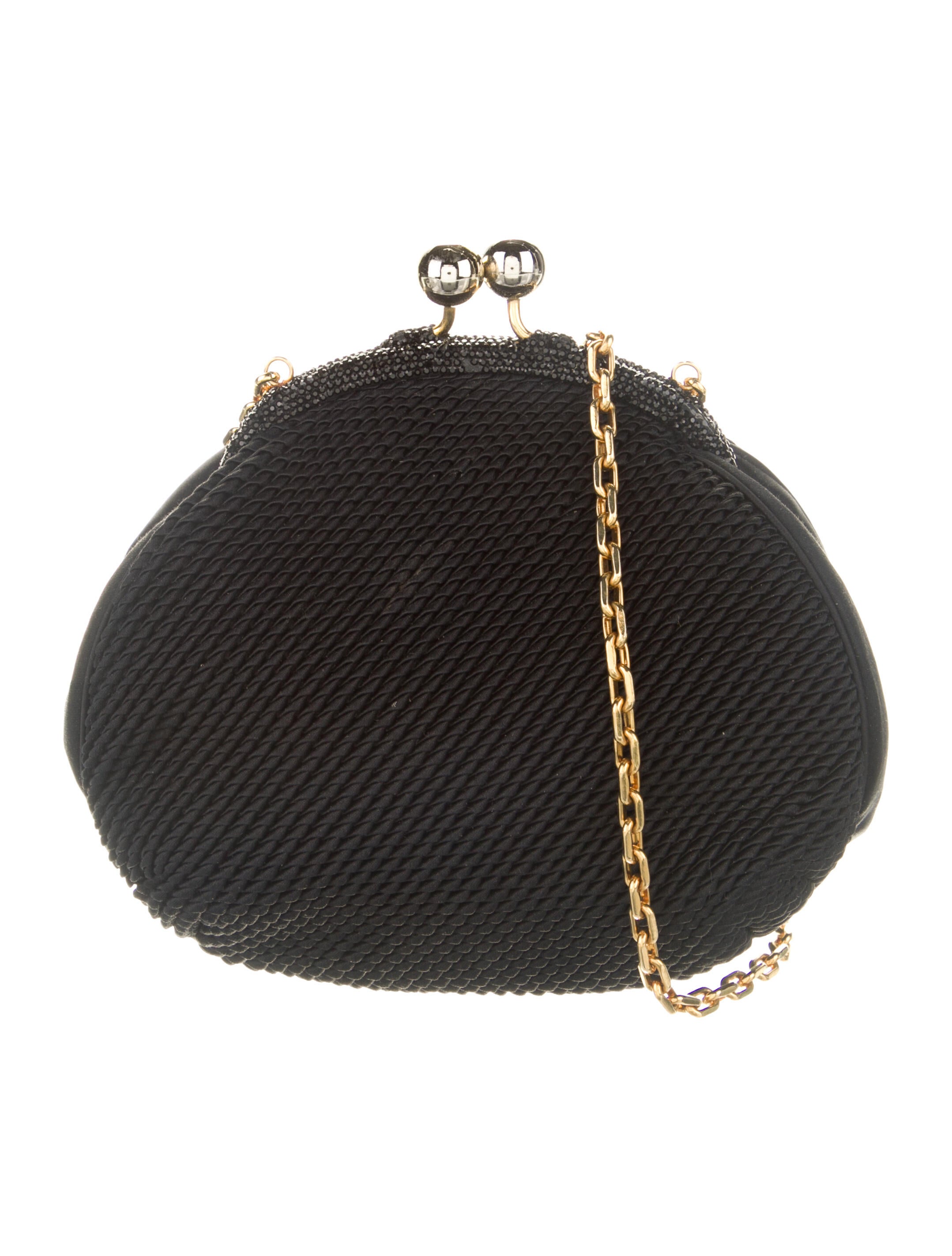 Judith Leiber Embellished Satin Evening Bag - Black Evening Bags ...