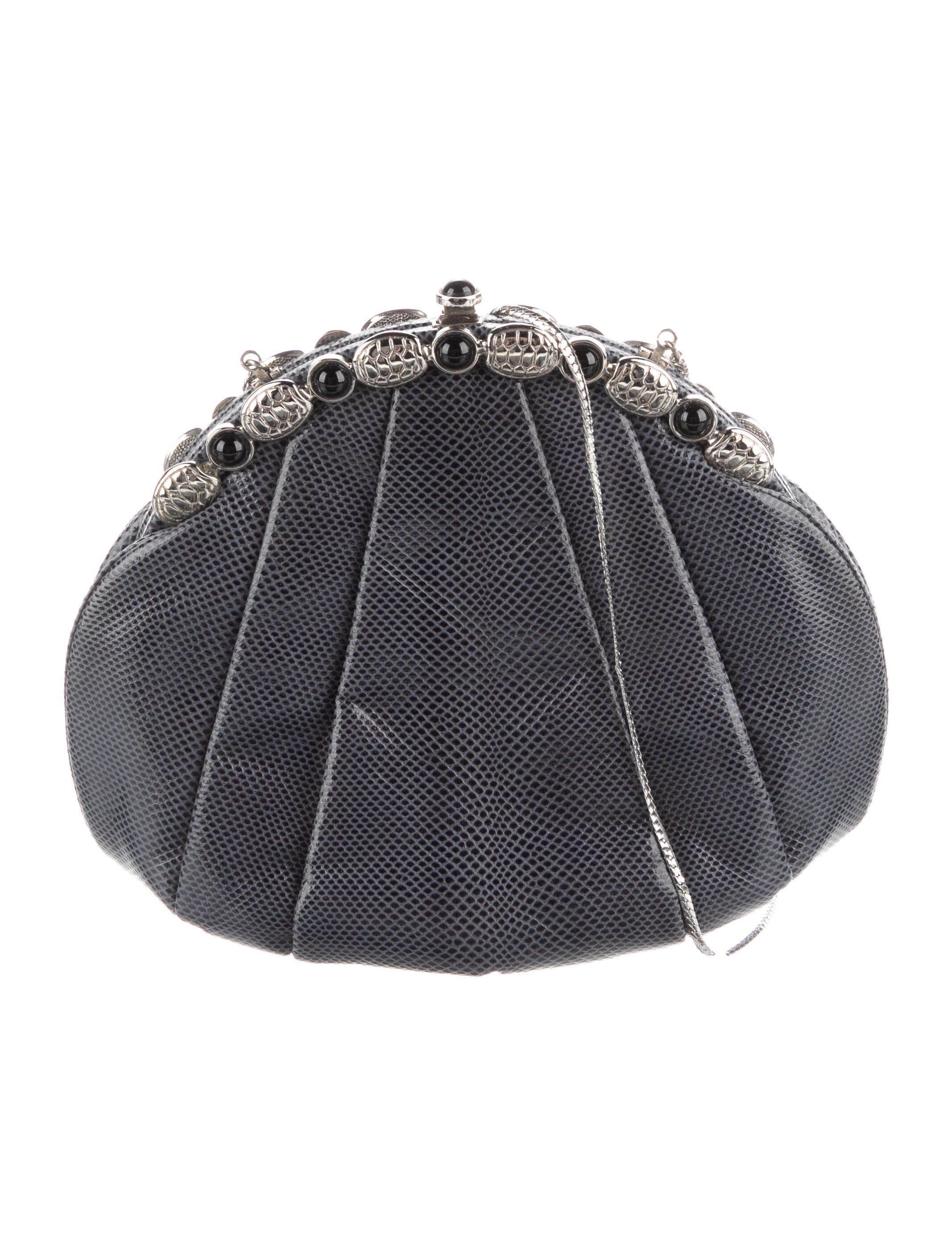 Judith Leiber Embellished Purse Minaudière - Blue Clutches, Handbags ...