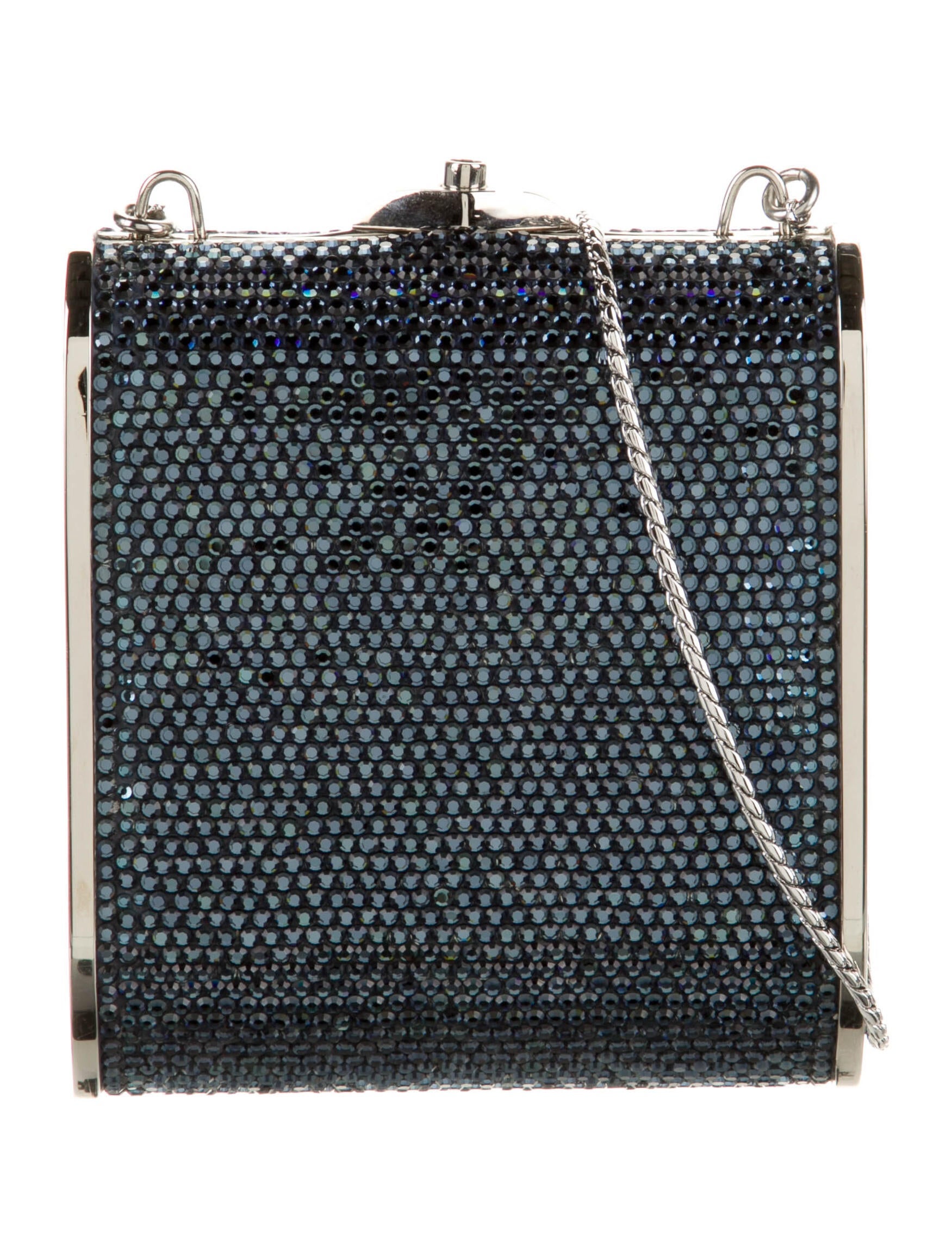Judith Leiber Crystal Embellished Mini Bag - Blue Mini Bags, Handbags ...