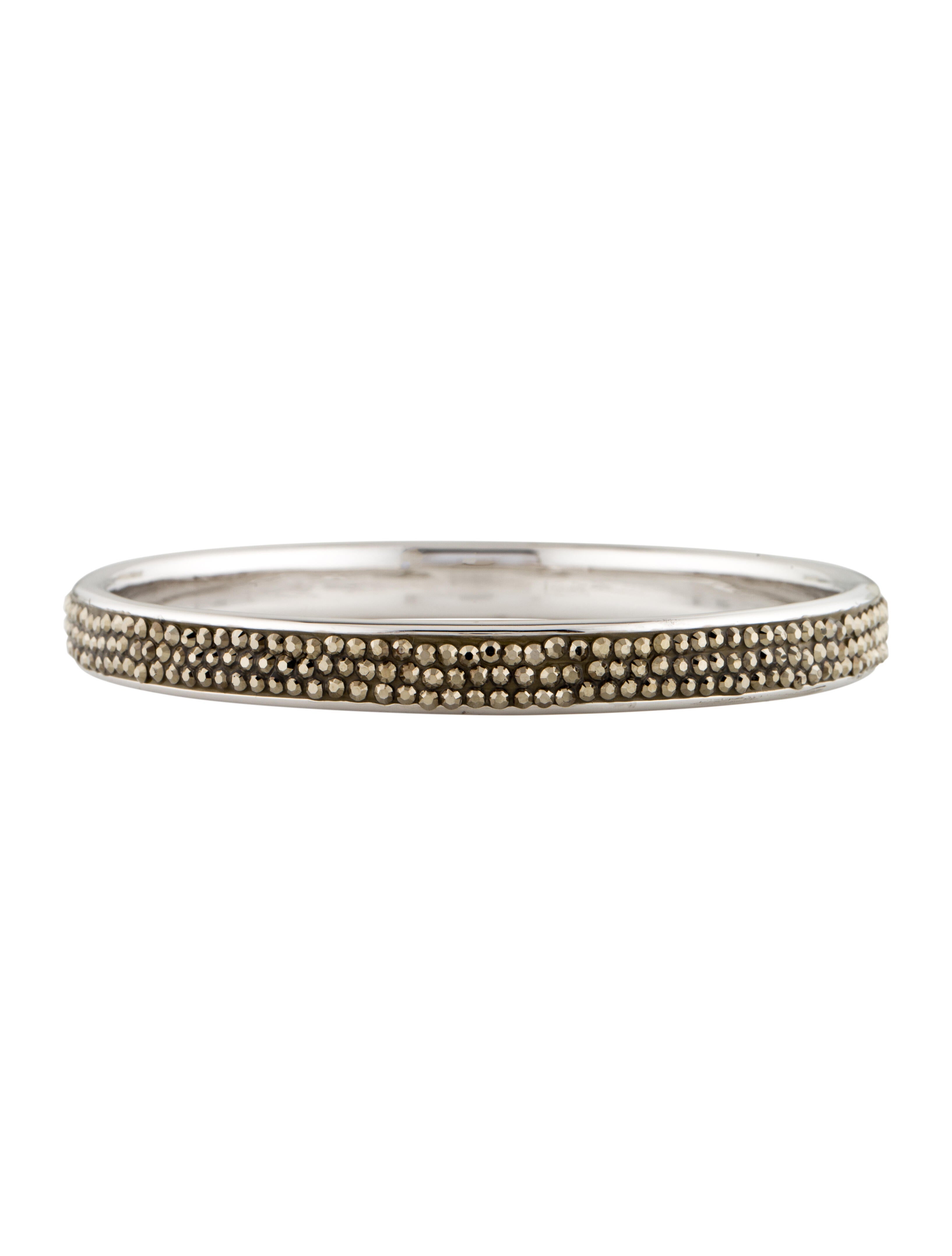 Michael Kors Crystal Pavé Logo Bangle - Sterling Silver Bangle ...