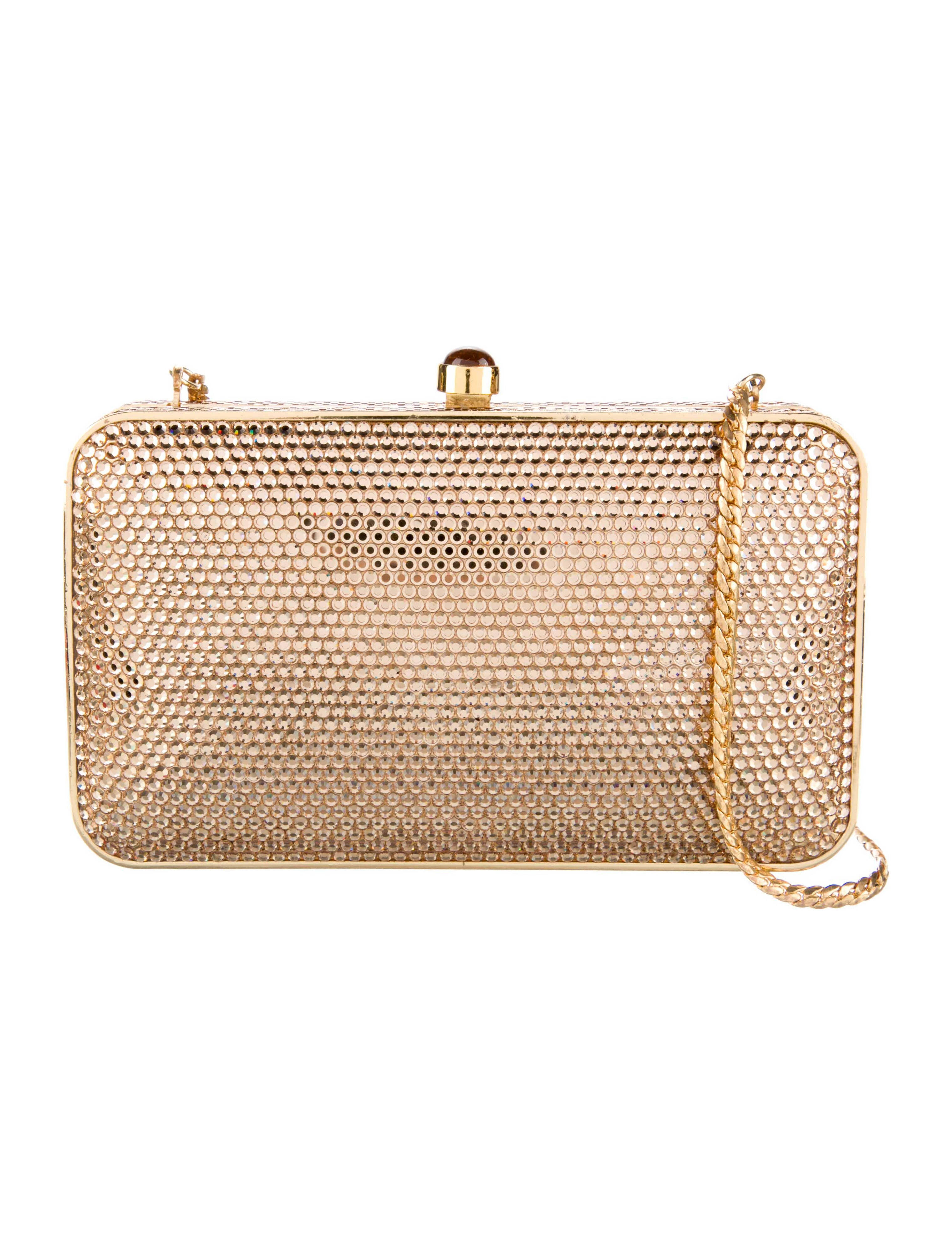 Judith Leiber Pyramid Clutch - Gold Clutches, Handbags - JUD27521 | The ...