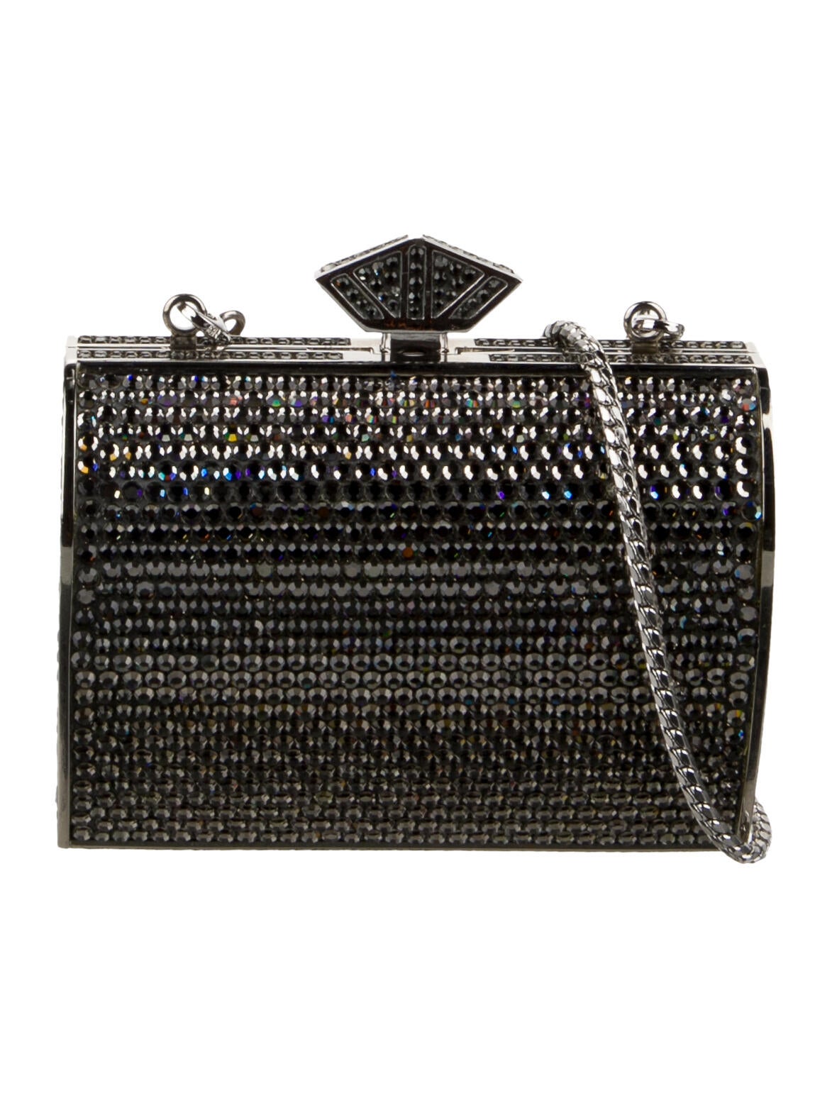 Judith Leiber Crystal Embellished Chain-Link Mini Bag - Metallic Mini ...