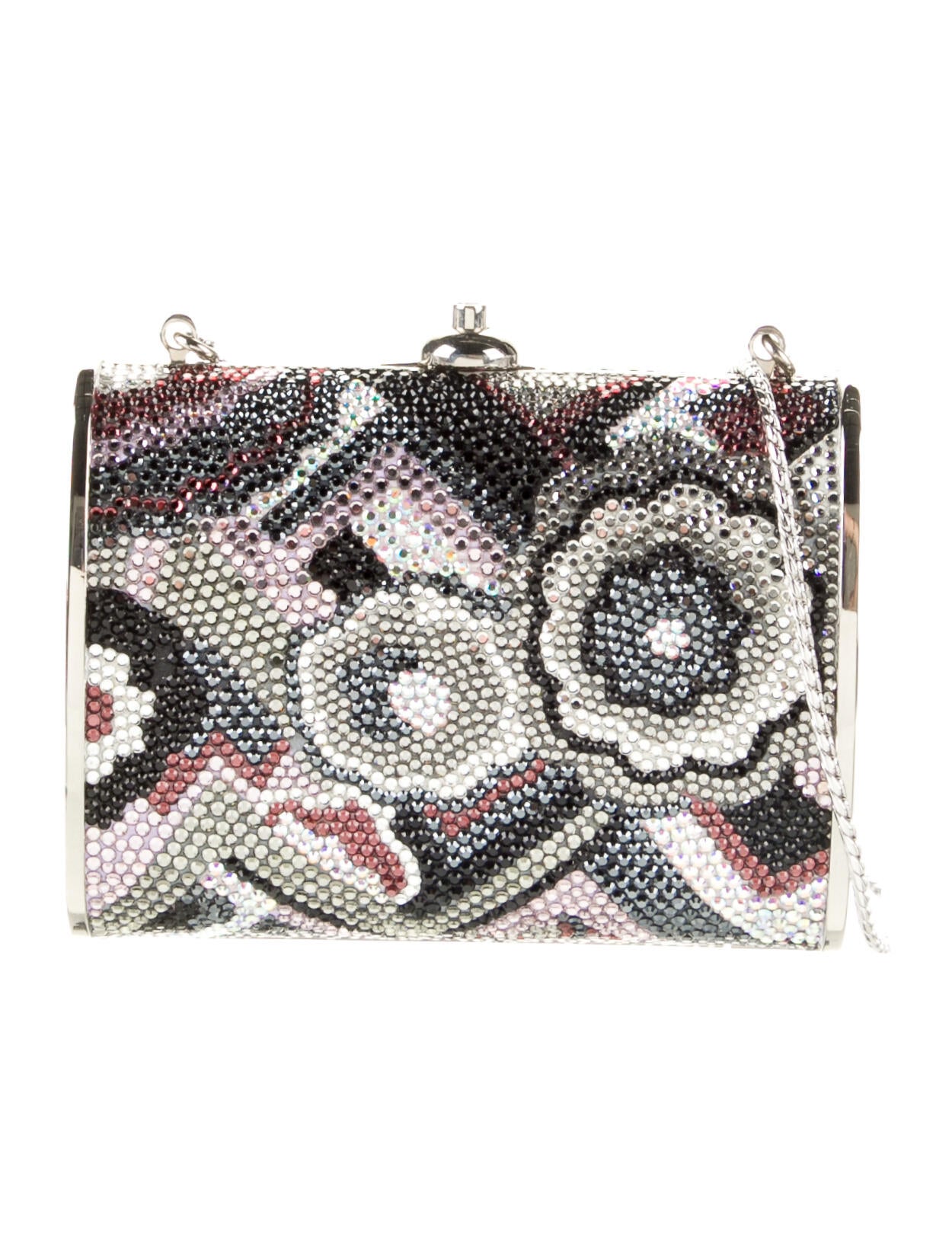 Judith Leiber Coffered Rectangle Clutch - Pink Clutches, Handbags ...