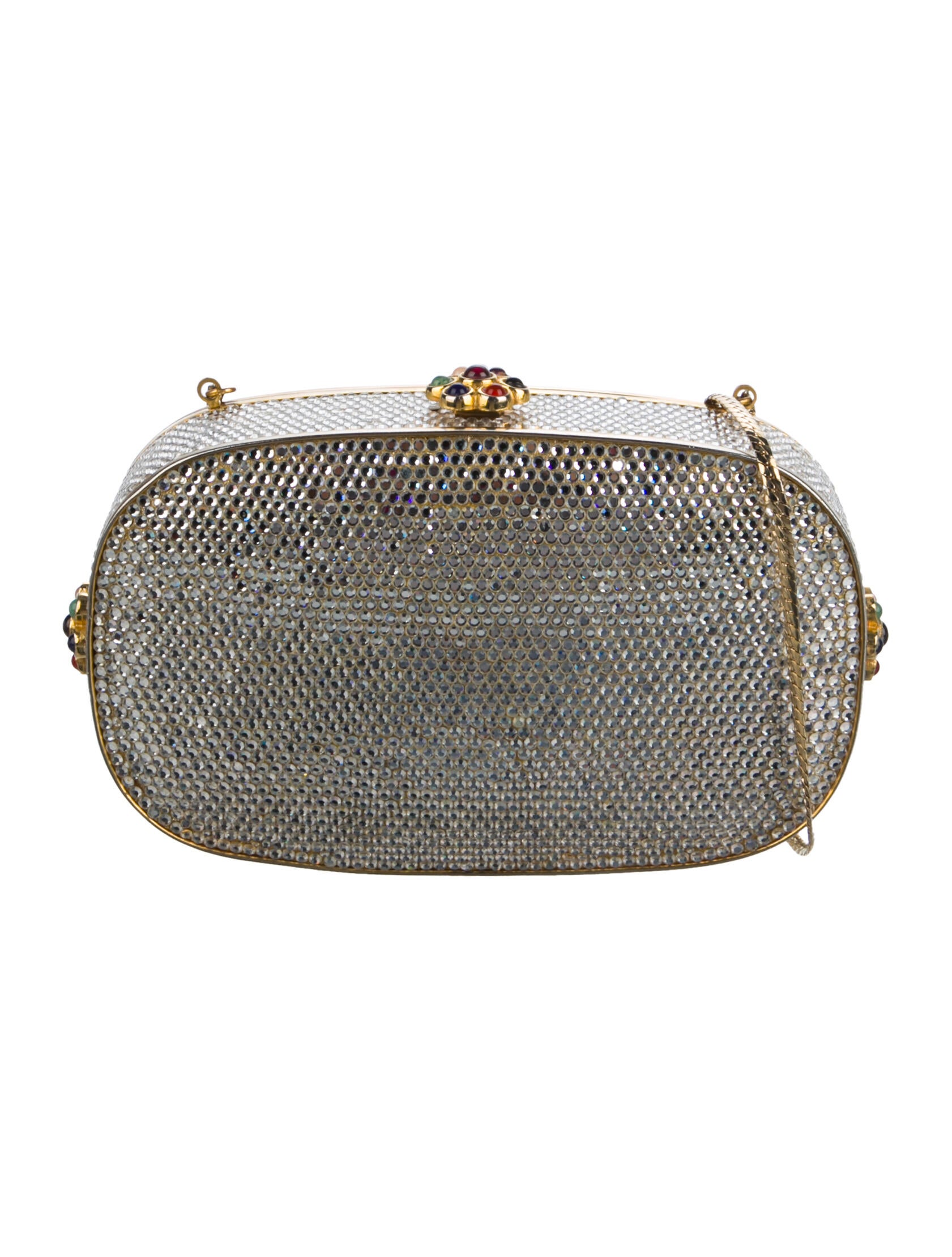 Judith Leiber Crystal-Embellished Evening Bag - Gold Evening Bags ...
