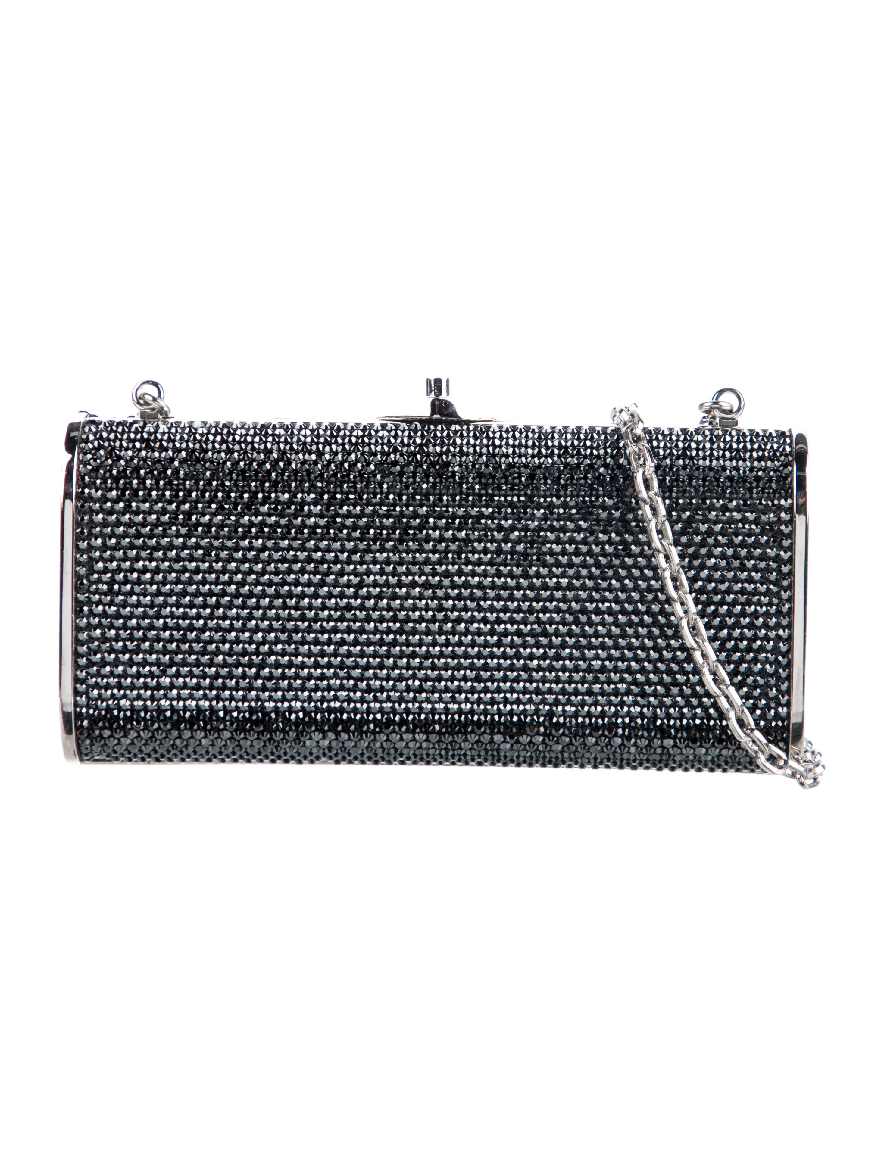 Judith Leiber Crystal Embellished Evening Bag - Metallic Evening Bags ...