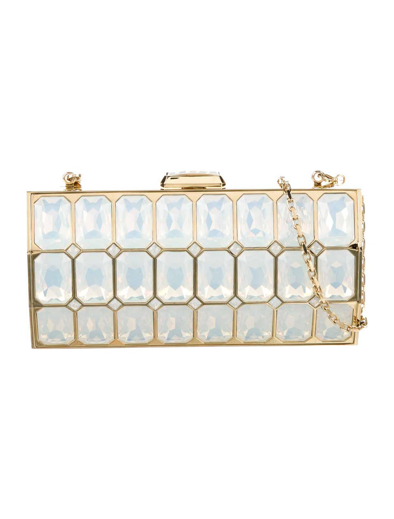 Judith Leiber Pyramid Clutch - Gold Clutches, Handbags - JUD27521 | The ...