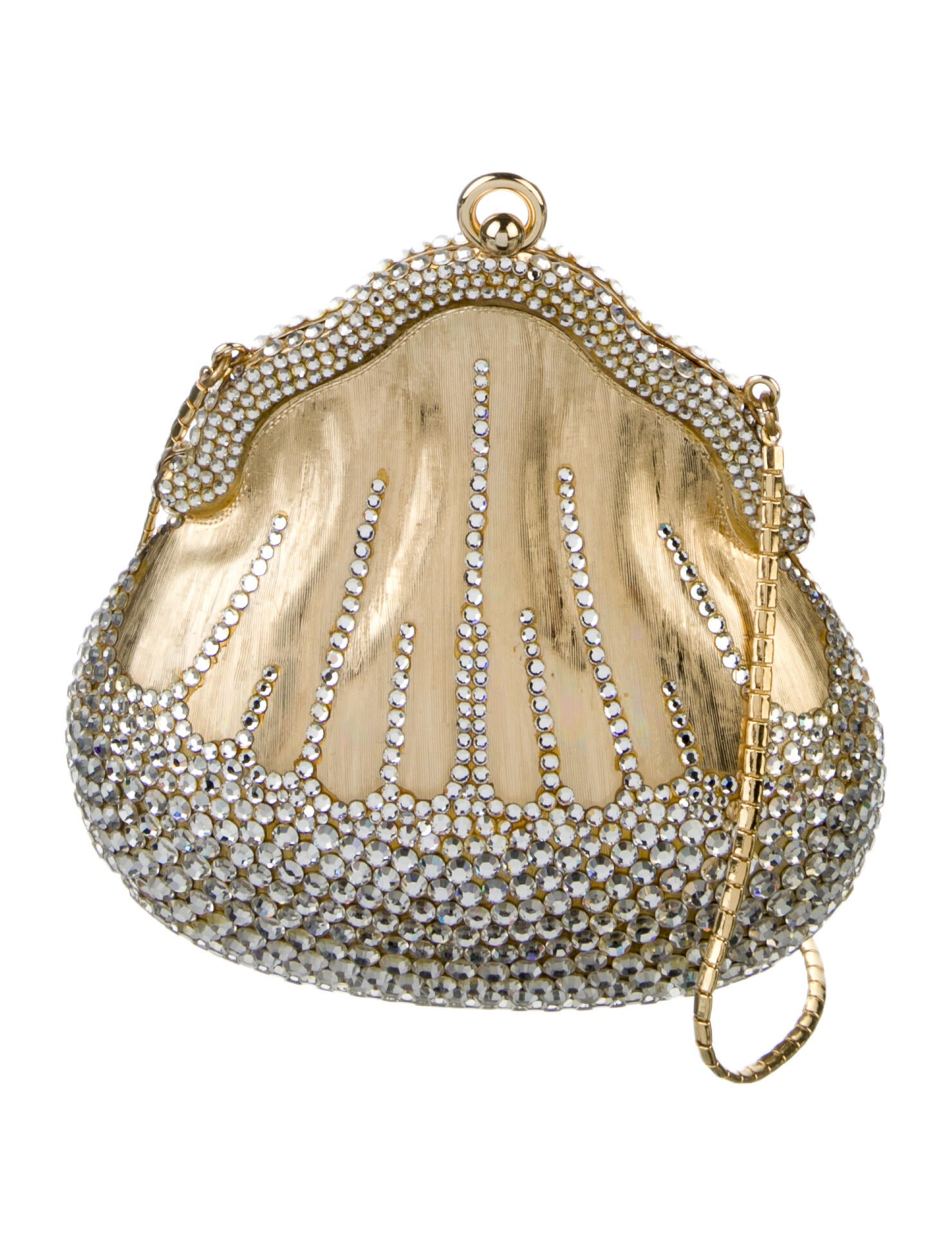 Judith Leiber Pyramid Clutch - Gold Clutches, Handbags - JUD27521 | The ...