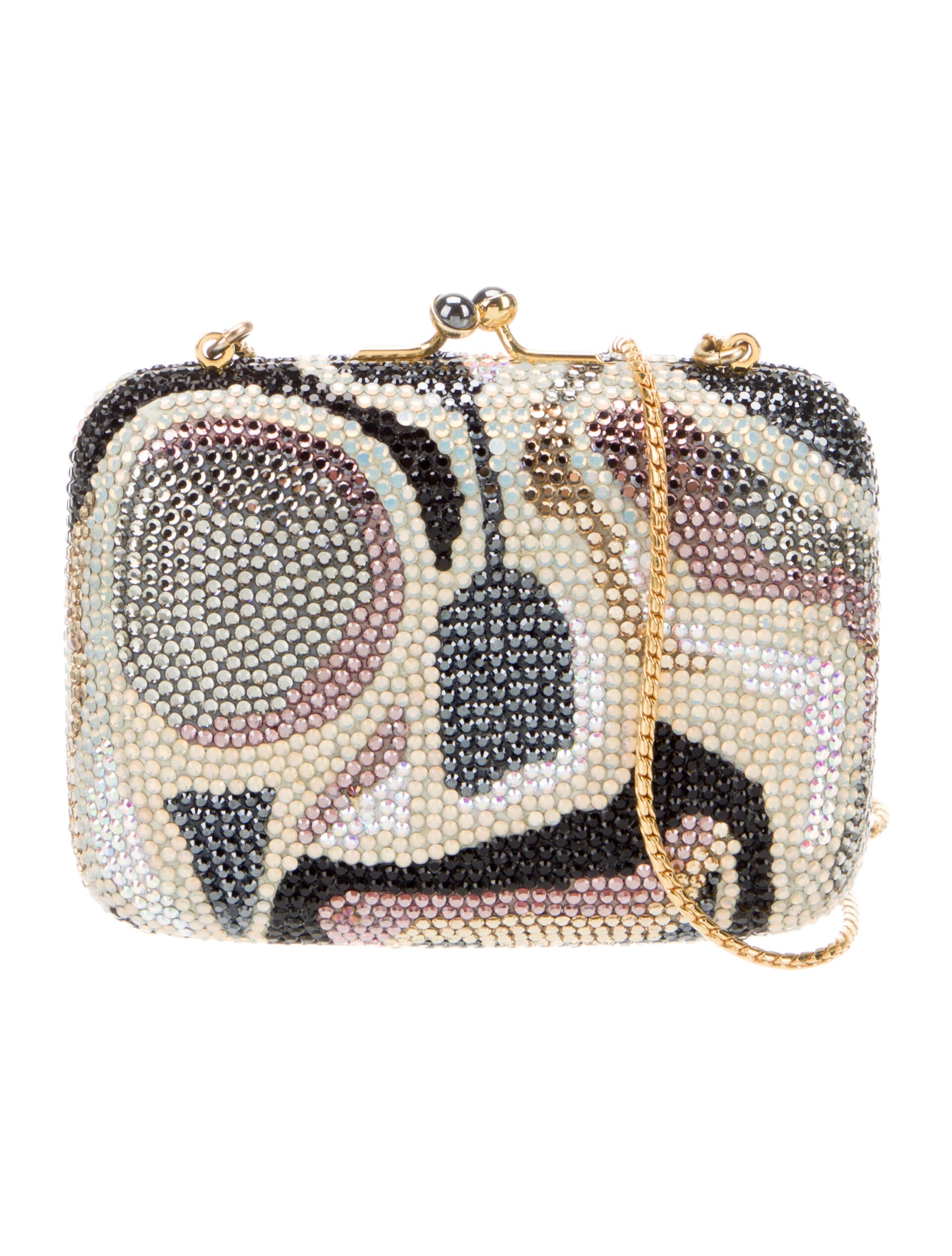 Judith Leiber Crystal Accented Evening Bag - Grey Evening Bags ...
