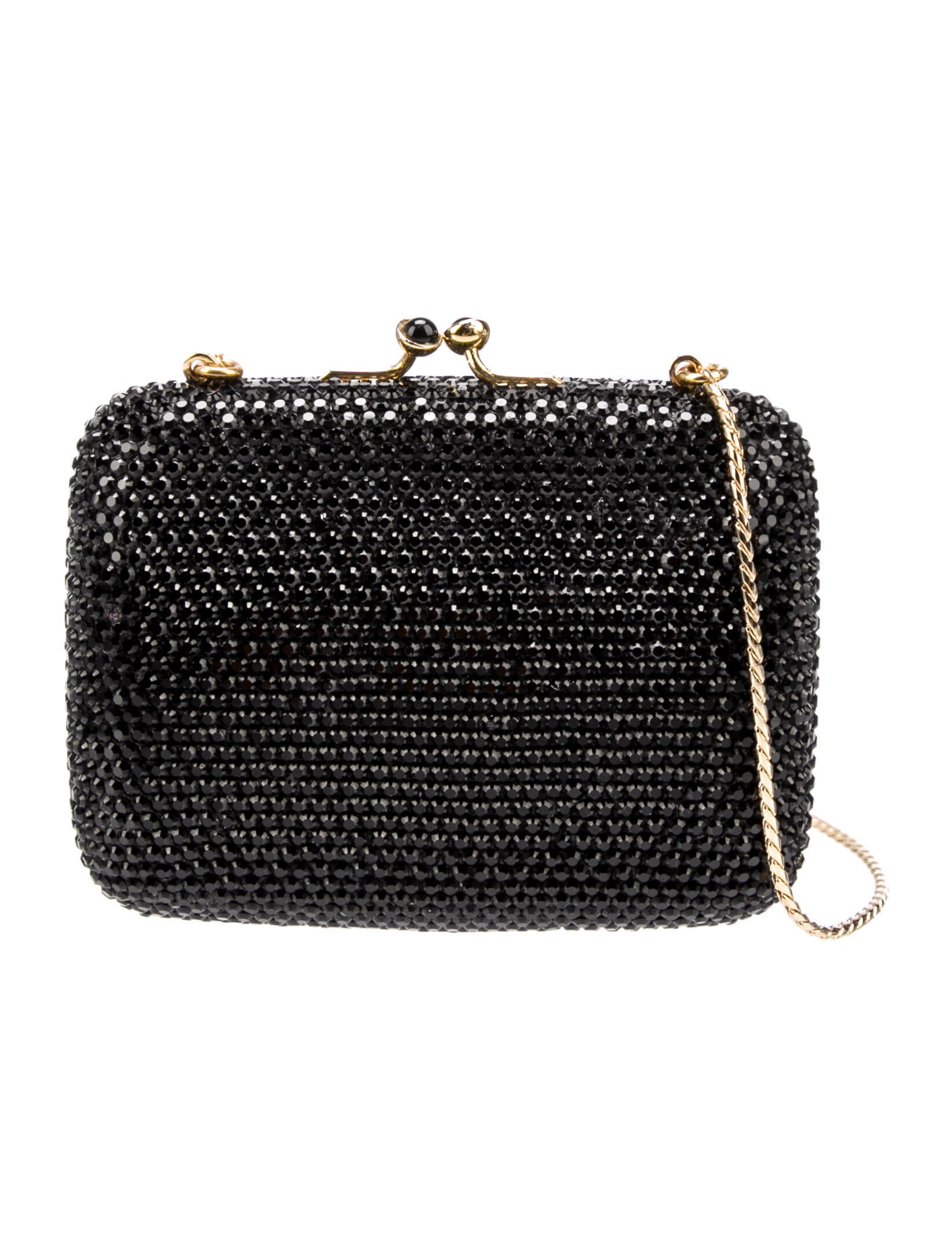 Judith Leiber Crystal Embellished Mini Bag - Black Clutches, Handbags ...