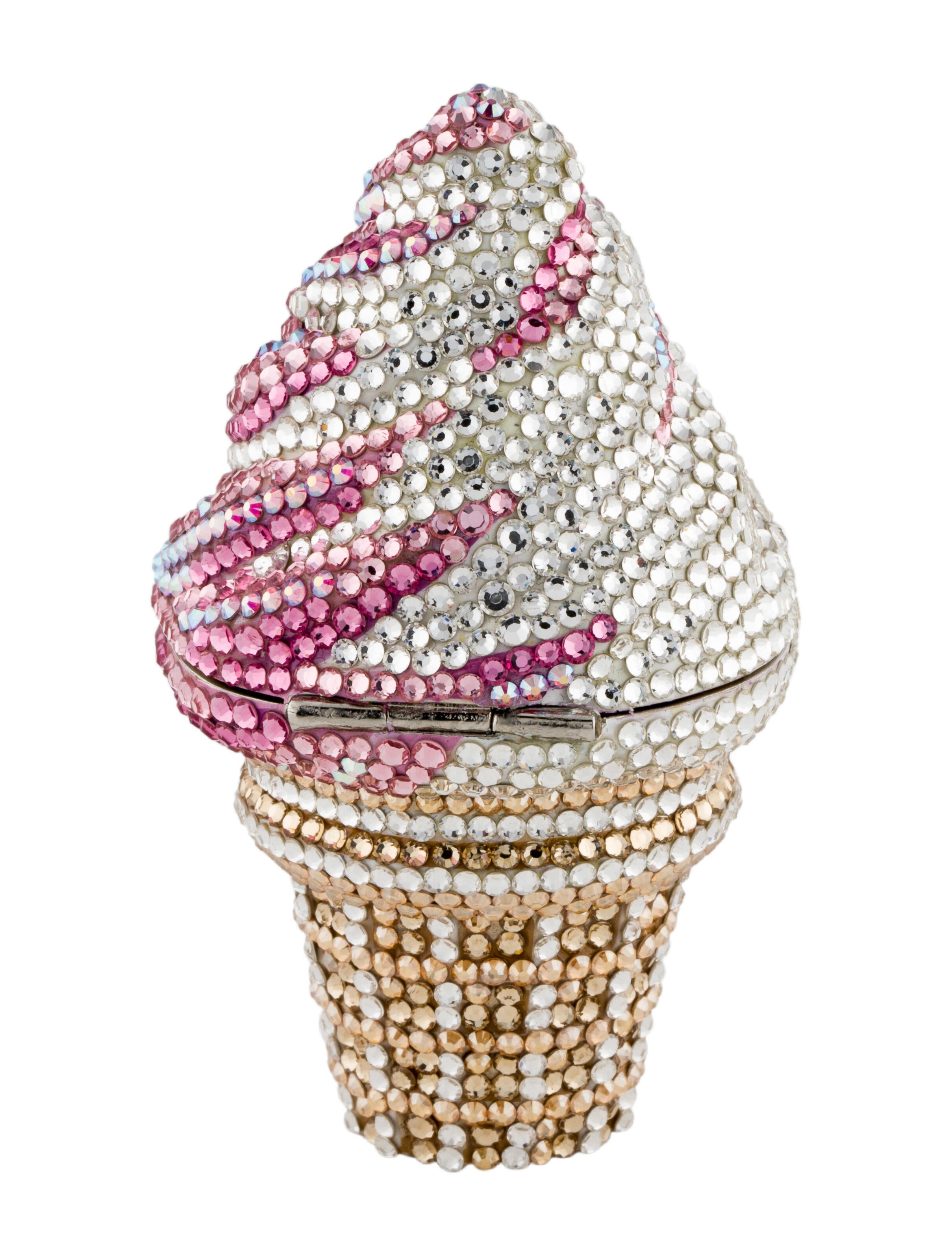 Judith Leiber Ice Cream Cone Pill Box - Pink - JUD62293 | The RealReal