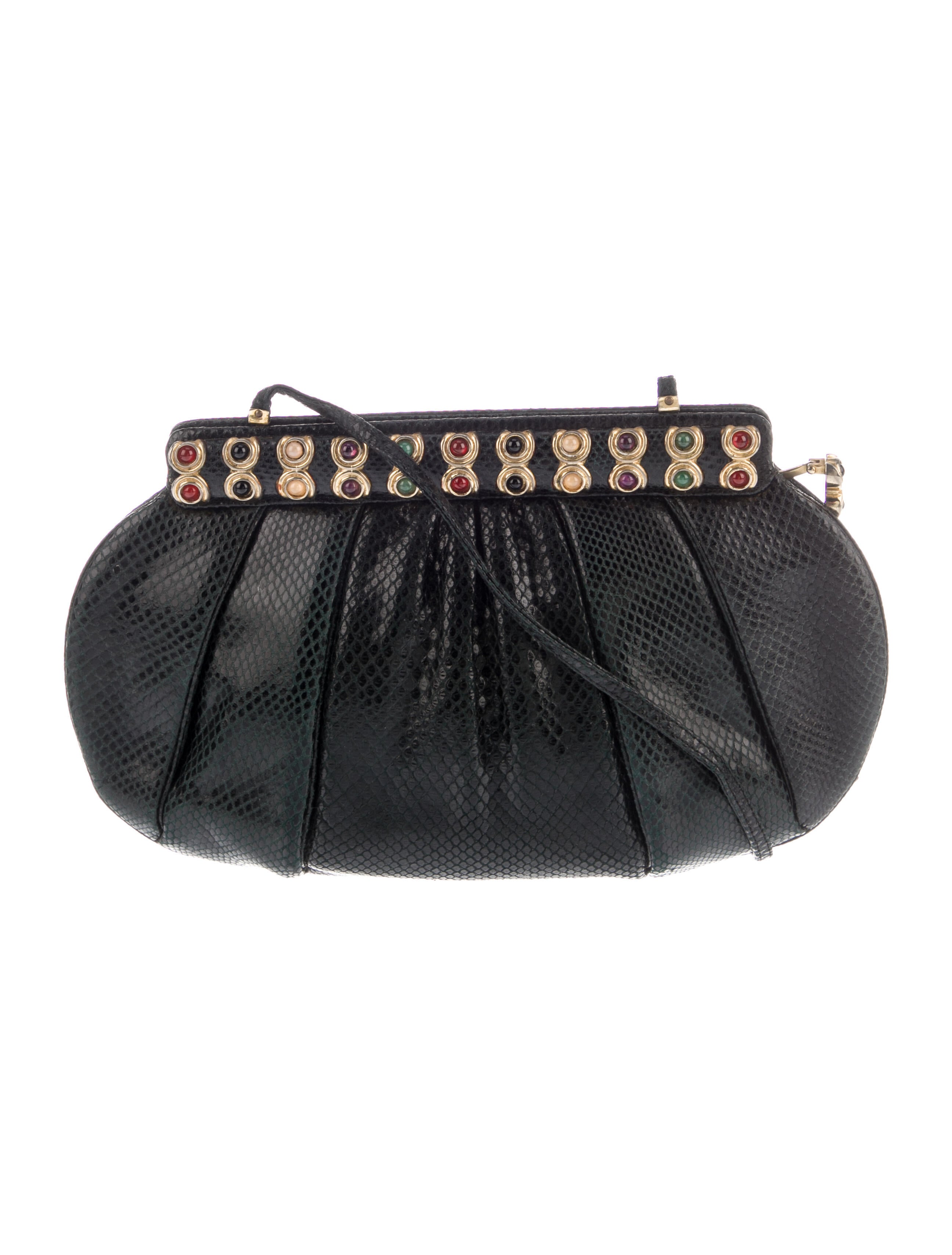 Judith Leiber Lizard Clutch - Blue Clutches, Handbags - JUD61627 | The ...