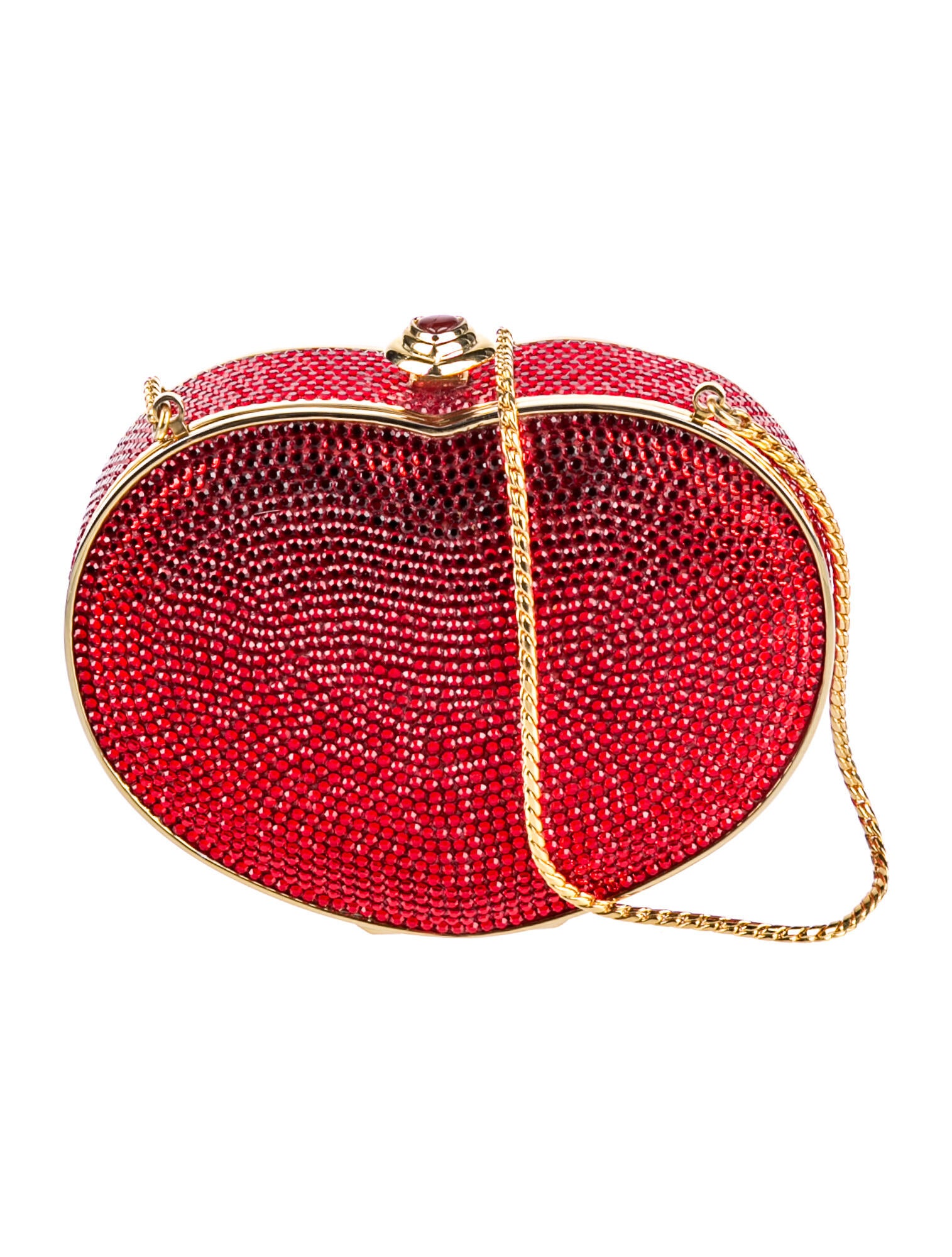 Judith Leiber Crystal Embellished Evening Bag - Red Evening Bags ...