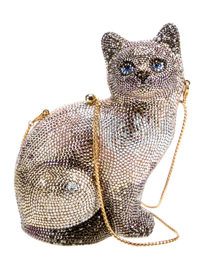 Judith Leiber Siamese Cat Minaudière - Pink Crossbody Bags, Handbags ...