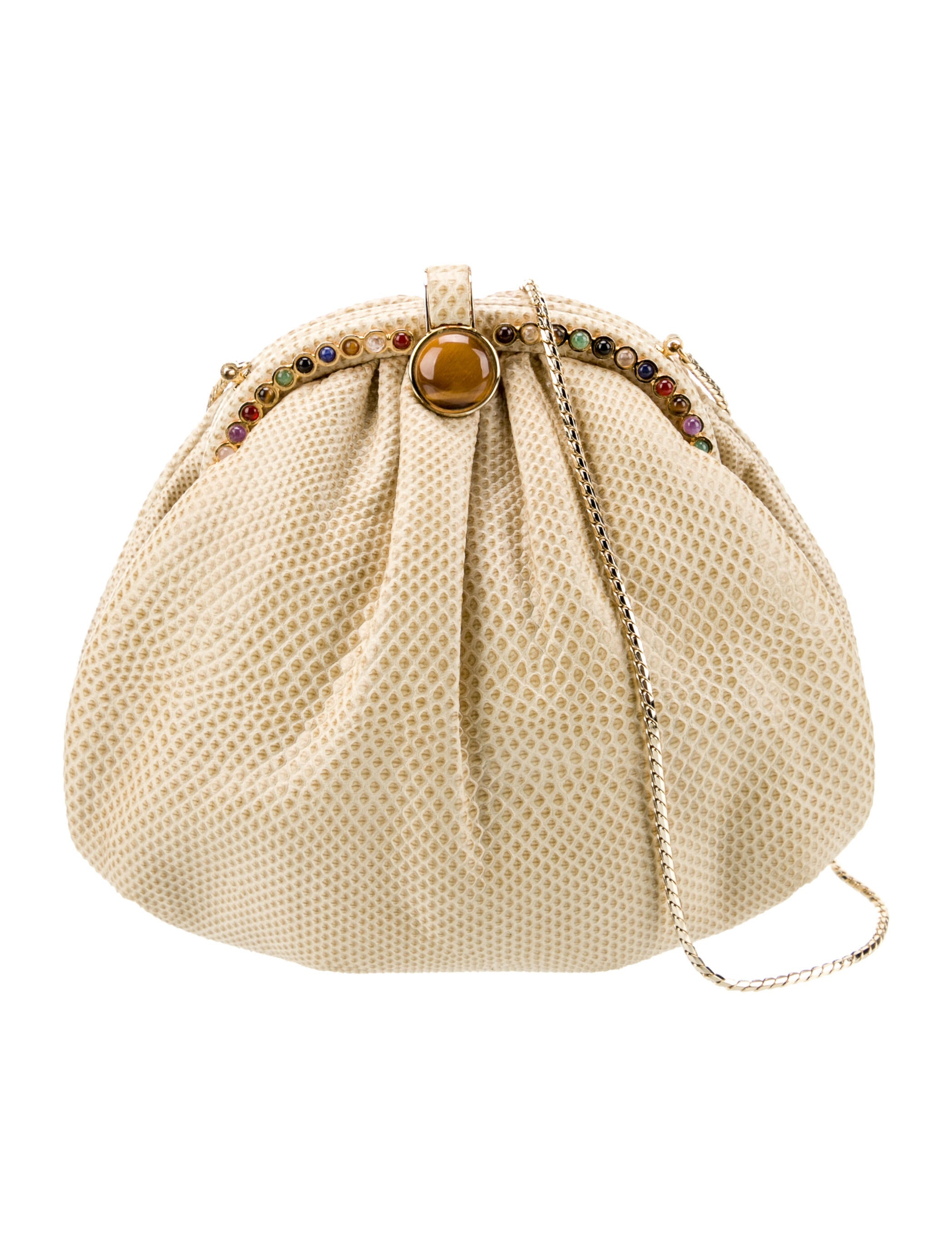 Judith Leiber Lizard Evening Bag - Neutrals Evening Bags, Handbags ...
