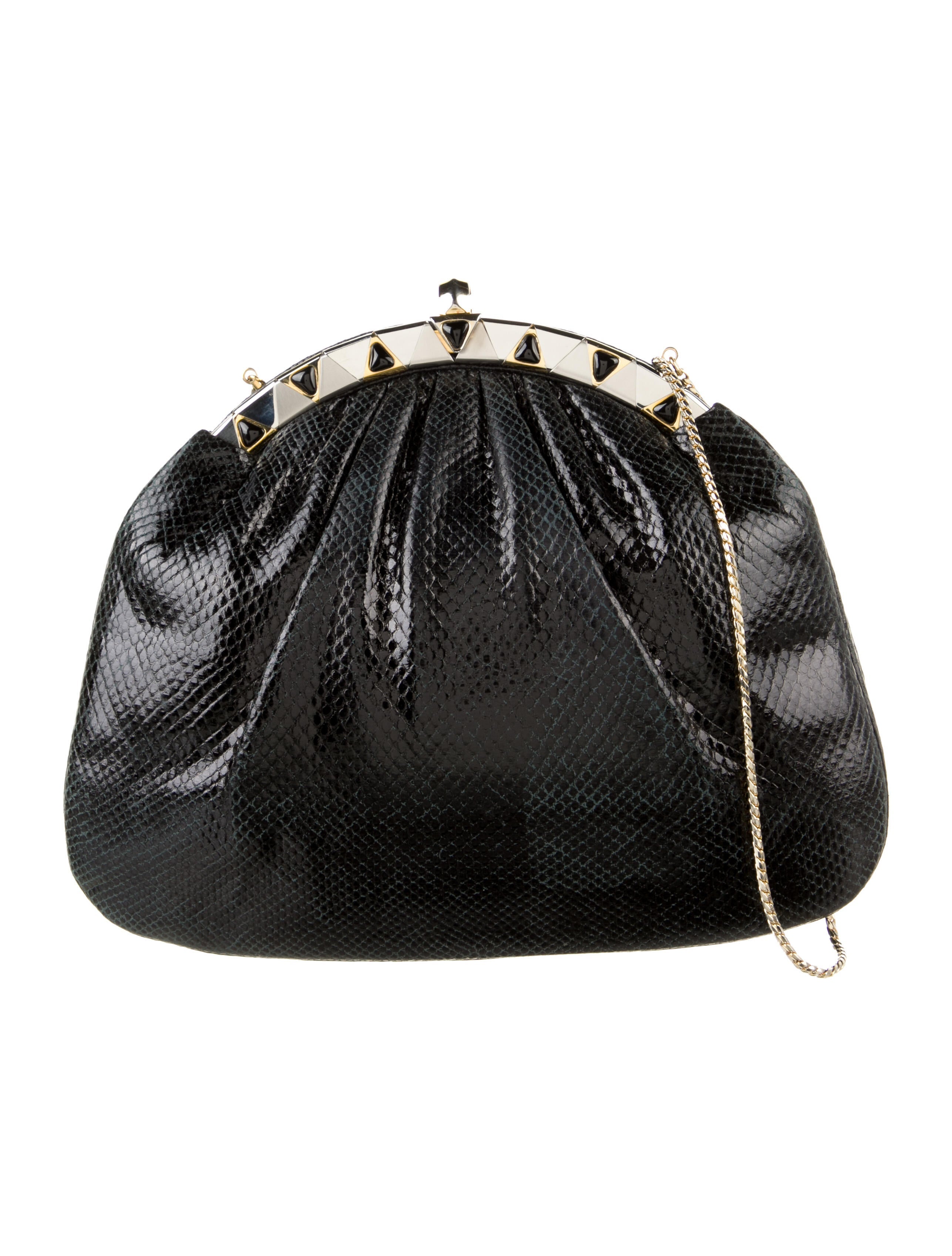 Judith Leiber Lizard Clutch - Blue Clutches, Handbags - JUD61627 | The ...