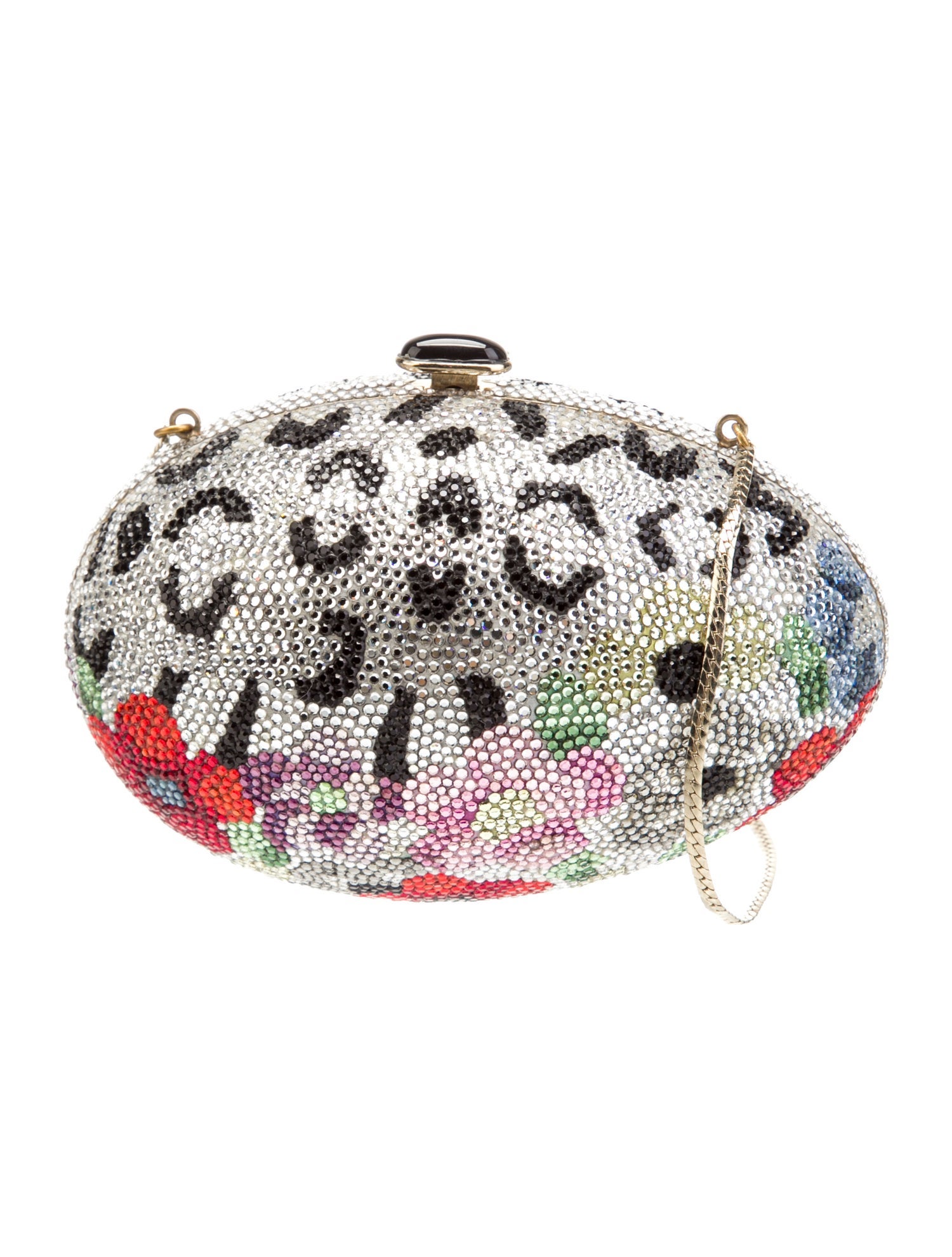 Judith Leiber Crystal Embellished Evening Bag - Grey Evening Bags ...