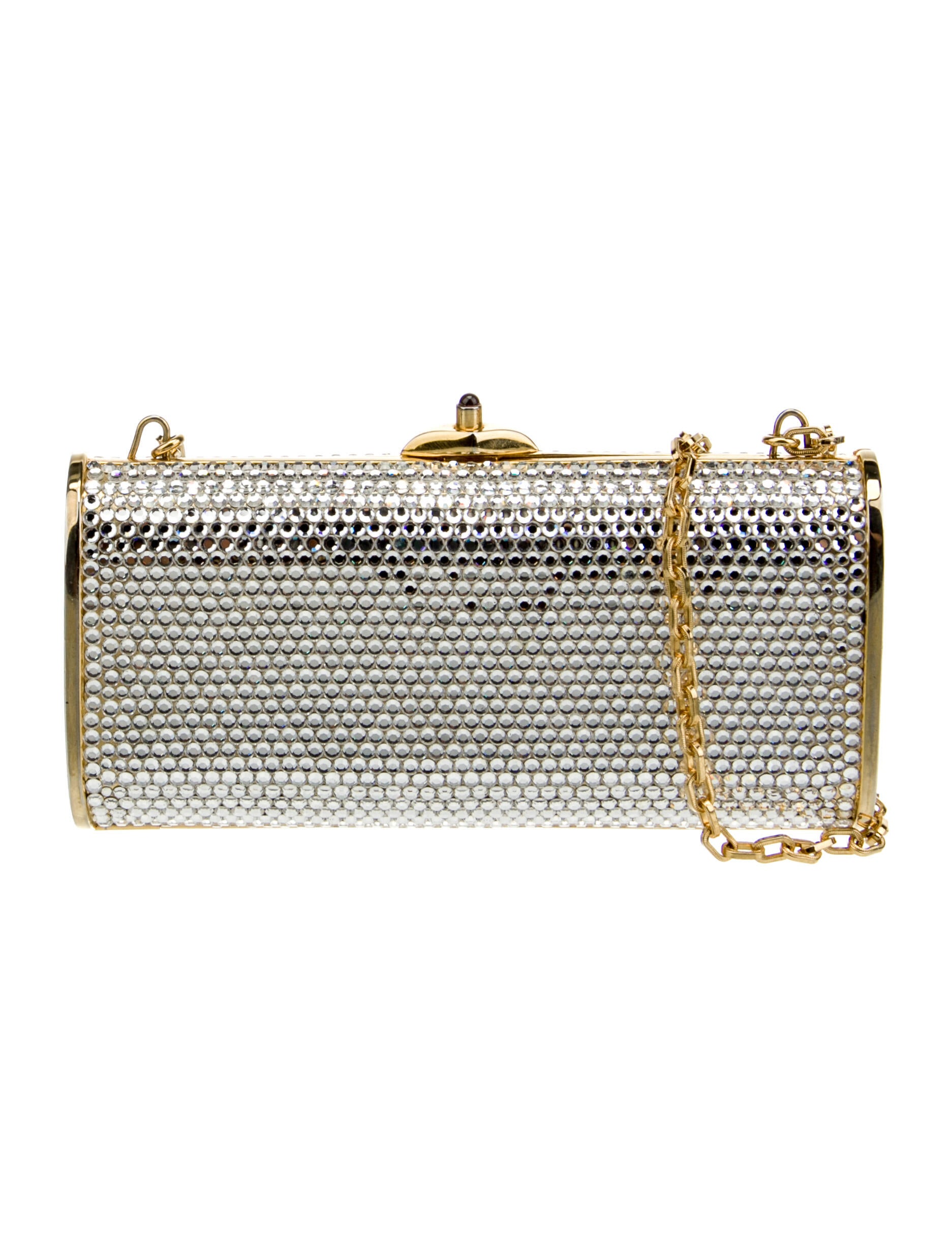 Judith Leiber Crystal Embellished Evening Bag - Metallic Evening Bags ...