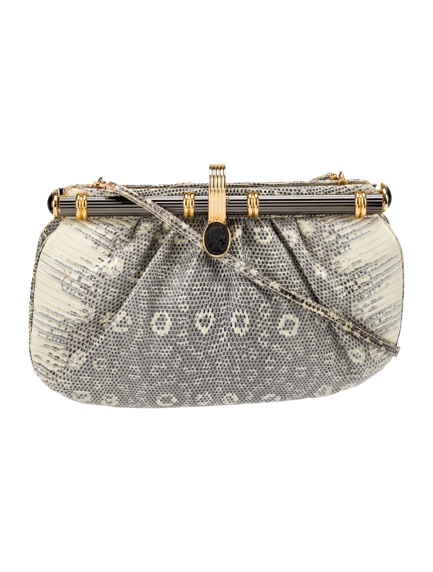 Judith Leiber Leather Shoulder Bag - Neutrals Shoulder Bags, Handbags ...